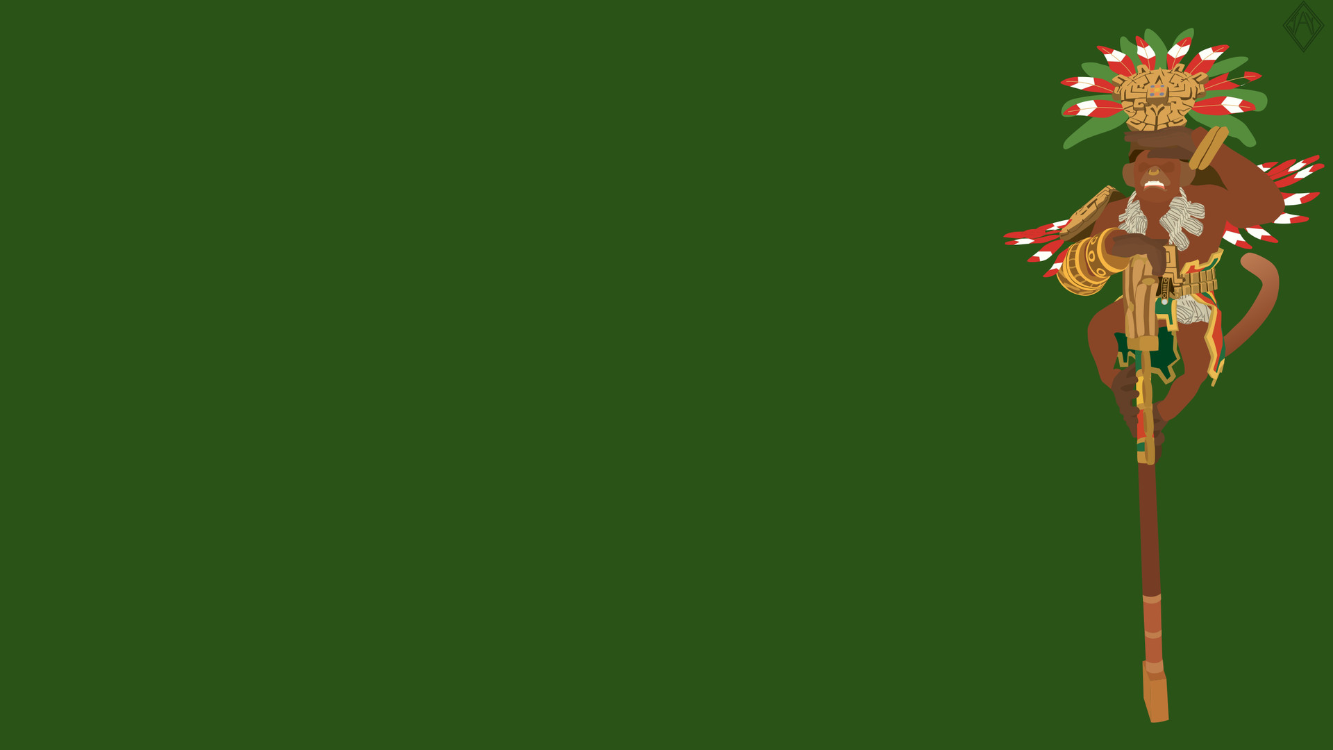 ArtStation - Smite | Hun Batz Minimalist Wallpaper