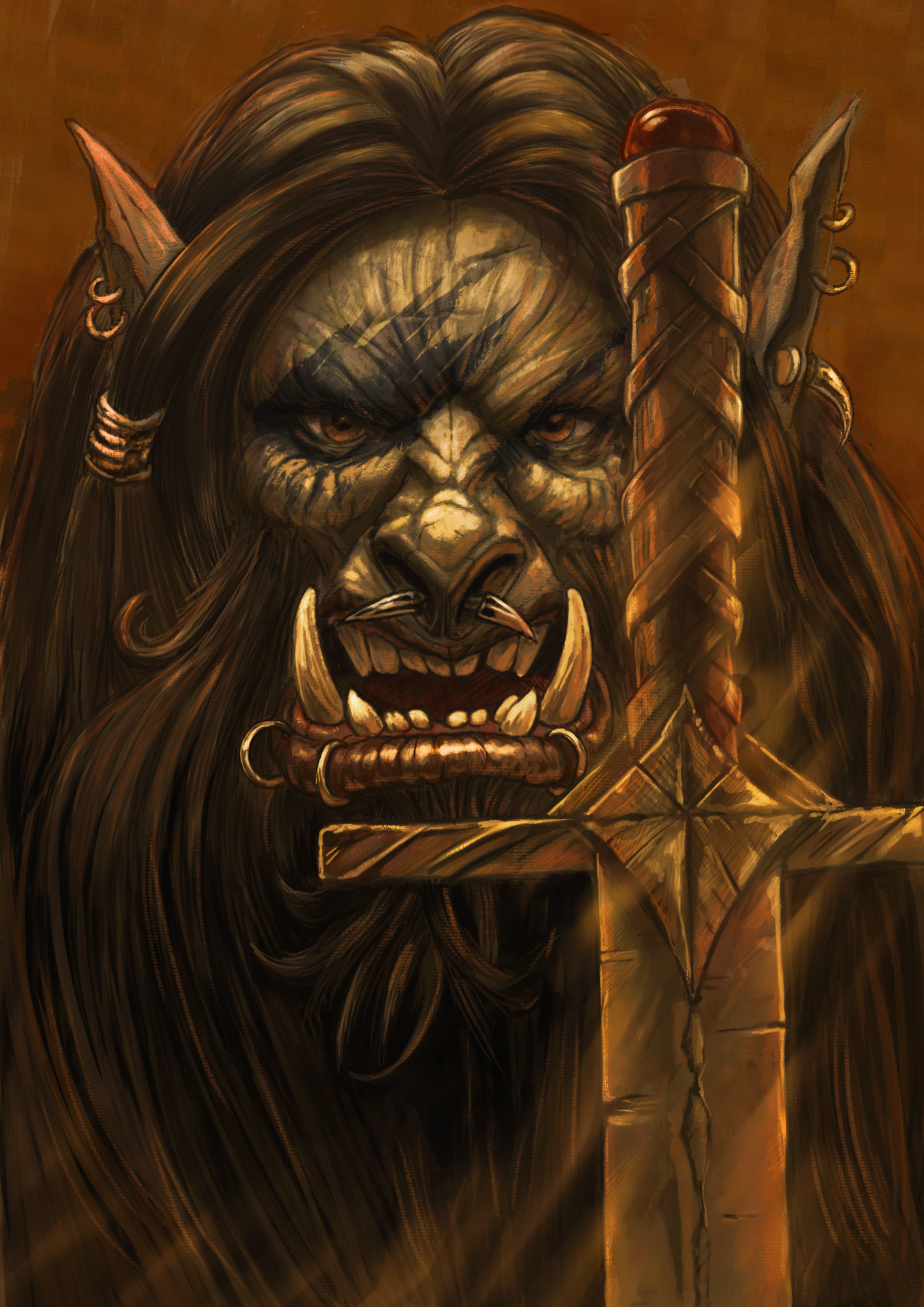 ArtStation - Orc Warrior and Sword