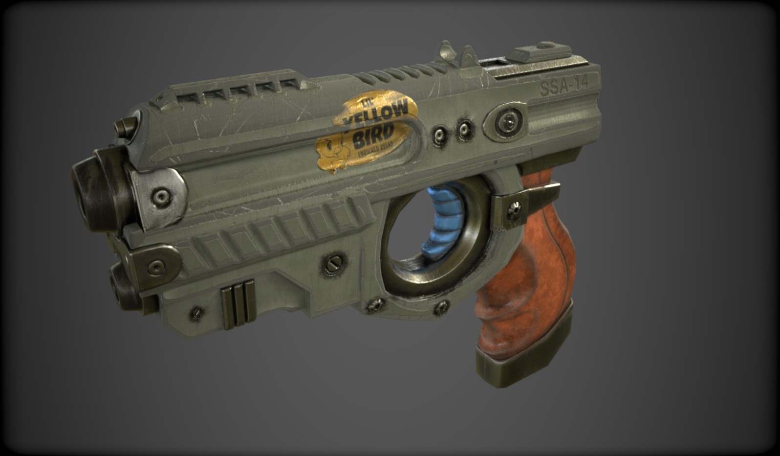 ArtStation - "Lil' Yellow Bird" Sci-fi Pistol (2017)