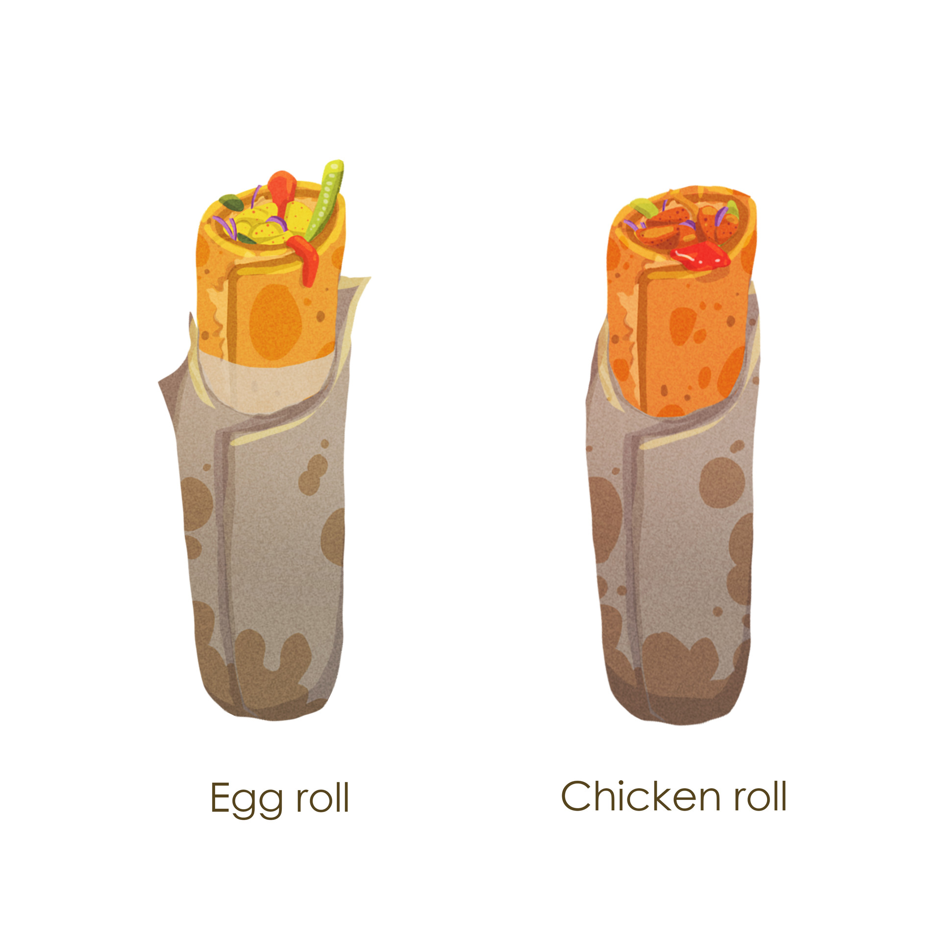 Egg Roll Drawing