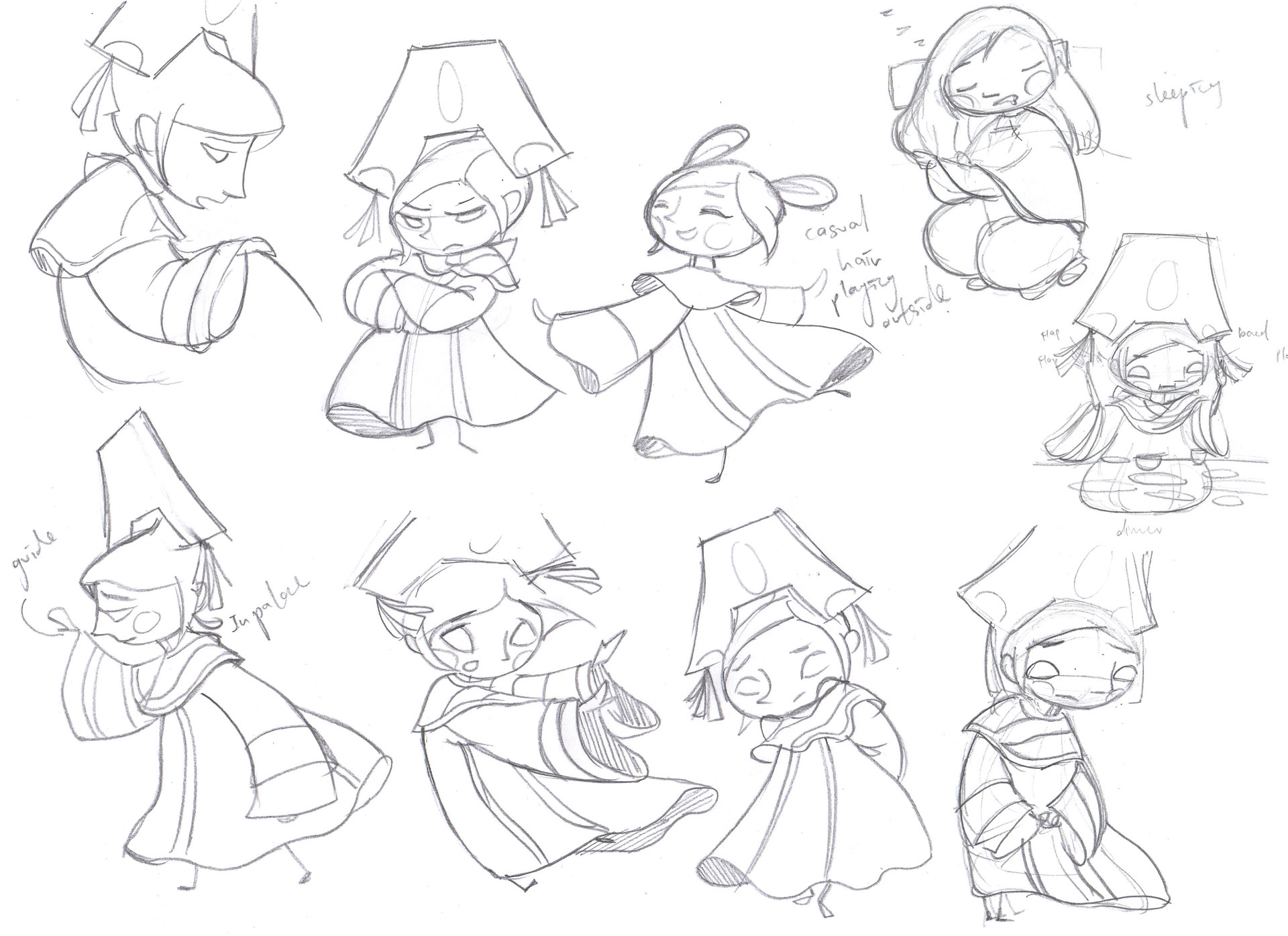 ArtStation - 玉桂（Cinnamon）- Visual Development Character Design Process