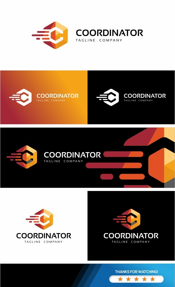 ArtStation - Coordinator-Hexagon Logo Template
