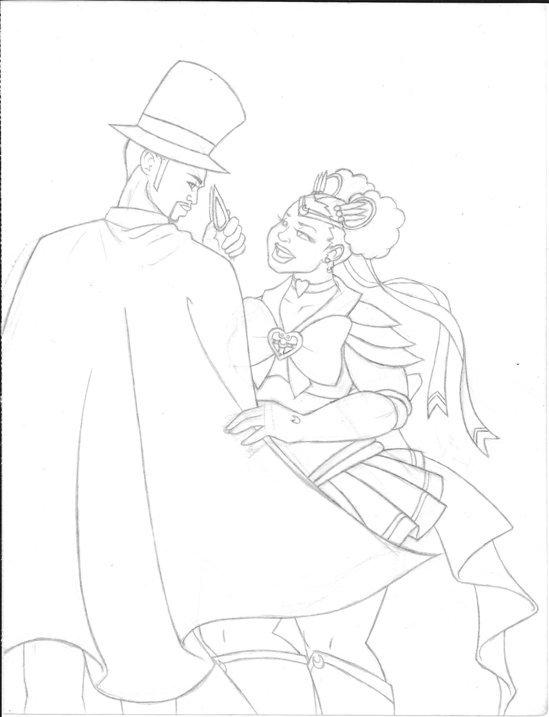tuxedo mask coloring pages