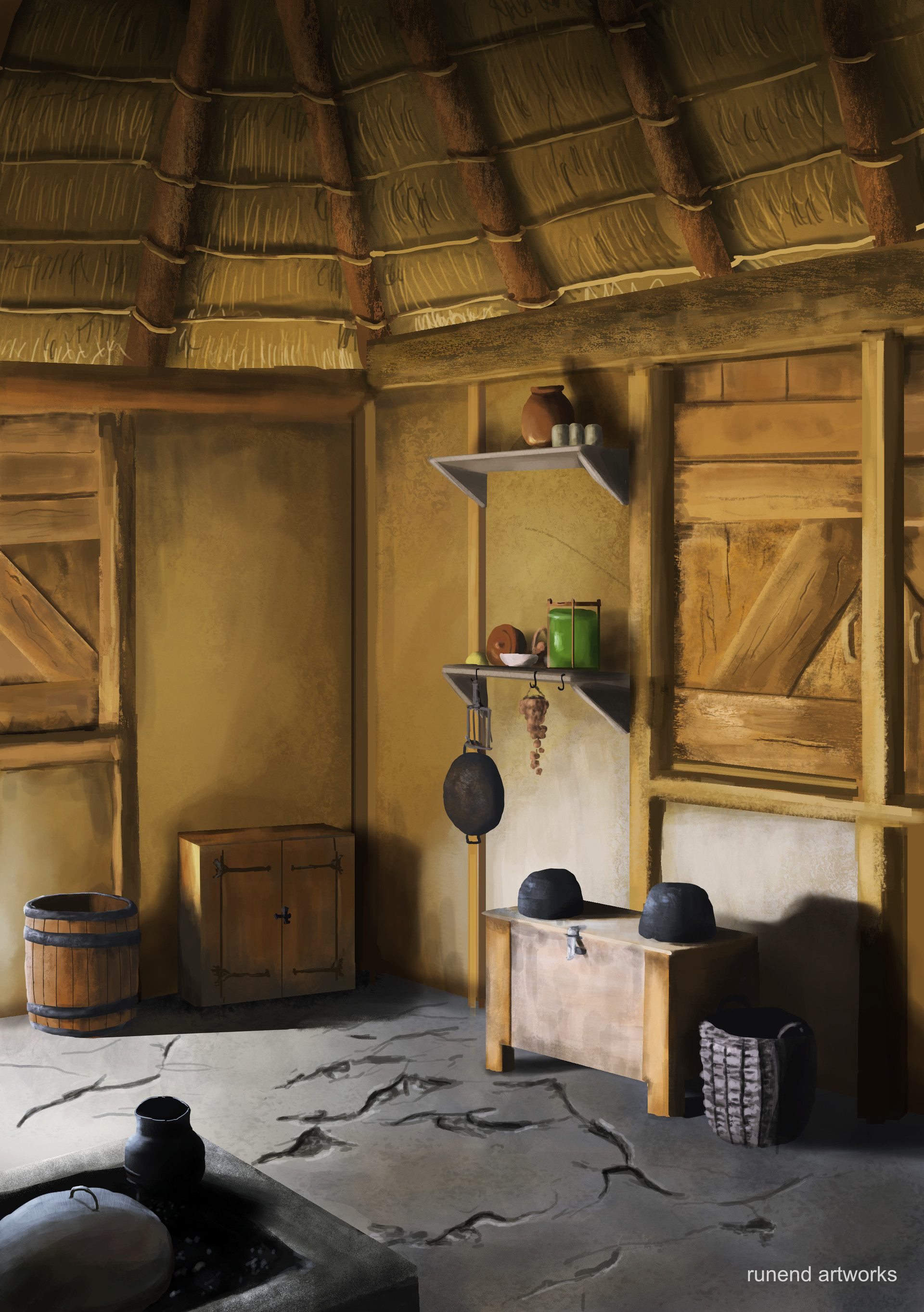 ArtStation - medieval kitchen