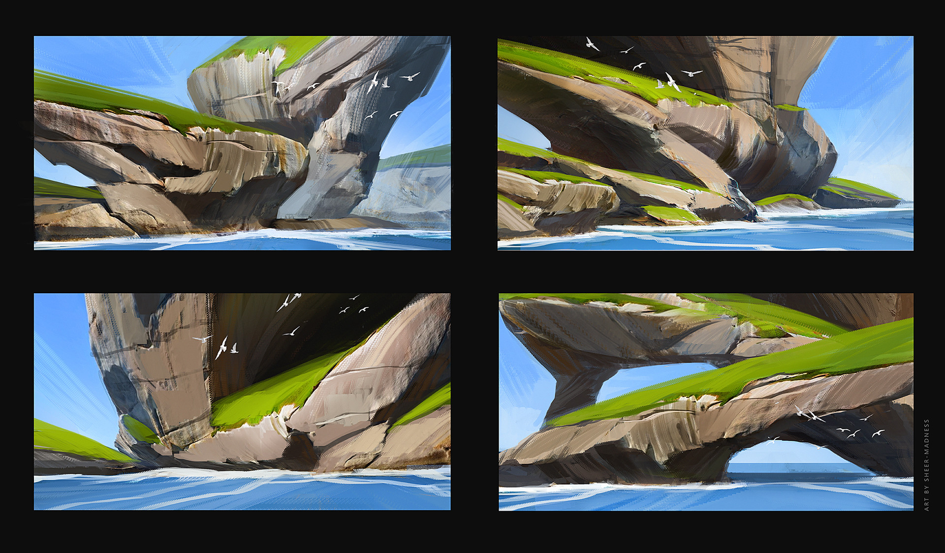ArtStation - cliff sketches