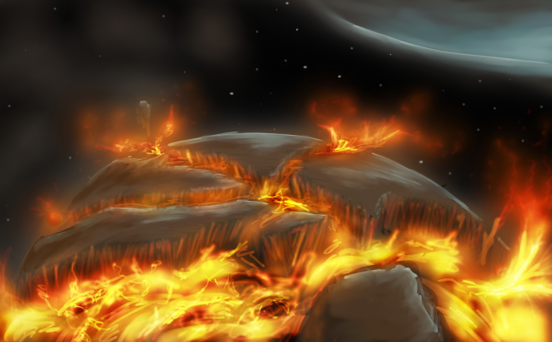 ArtStation - Planet explosion Surface