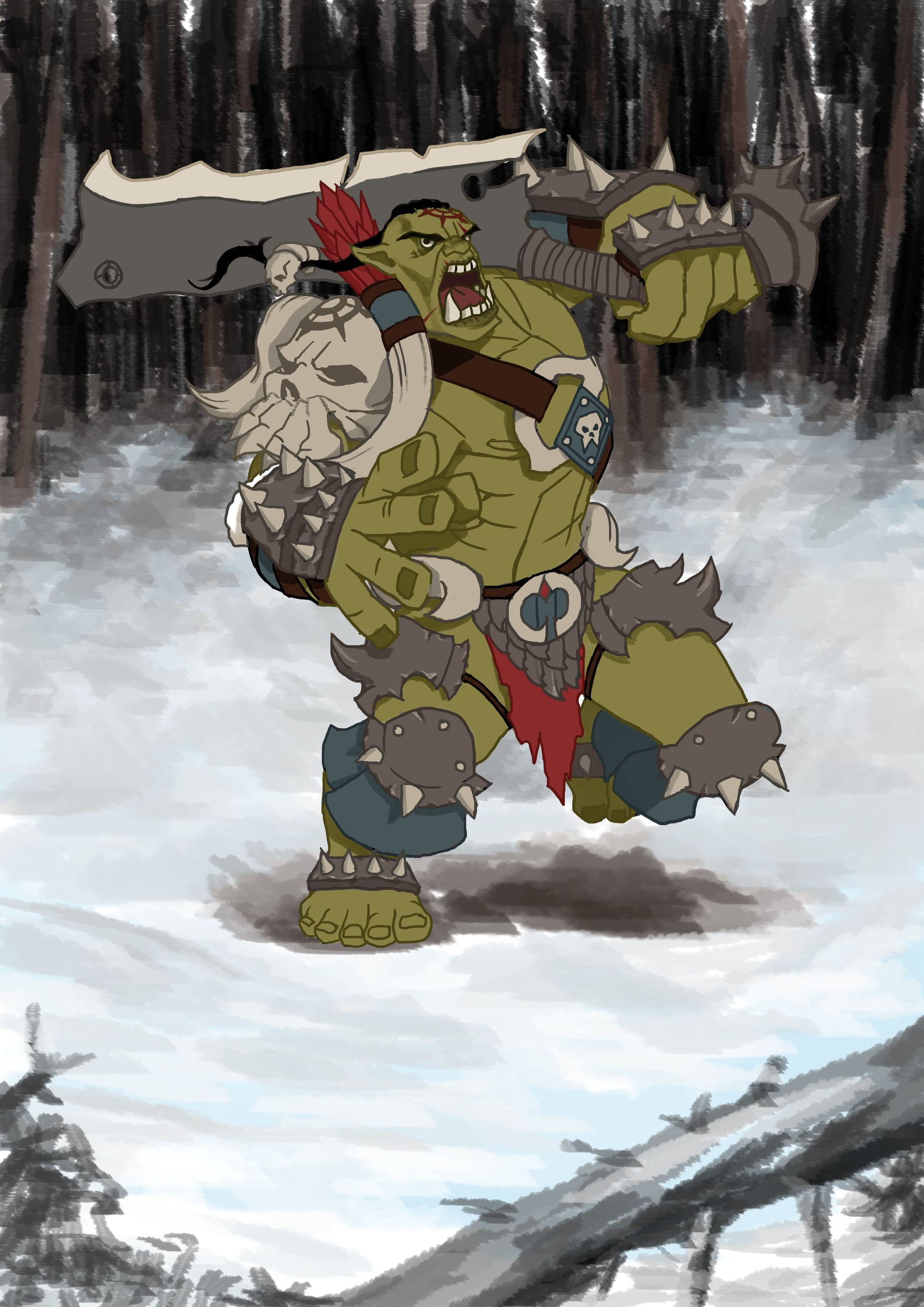 ArtStation - orc in the woods