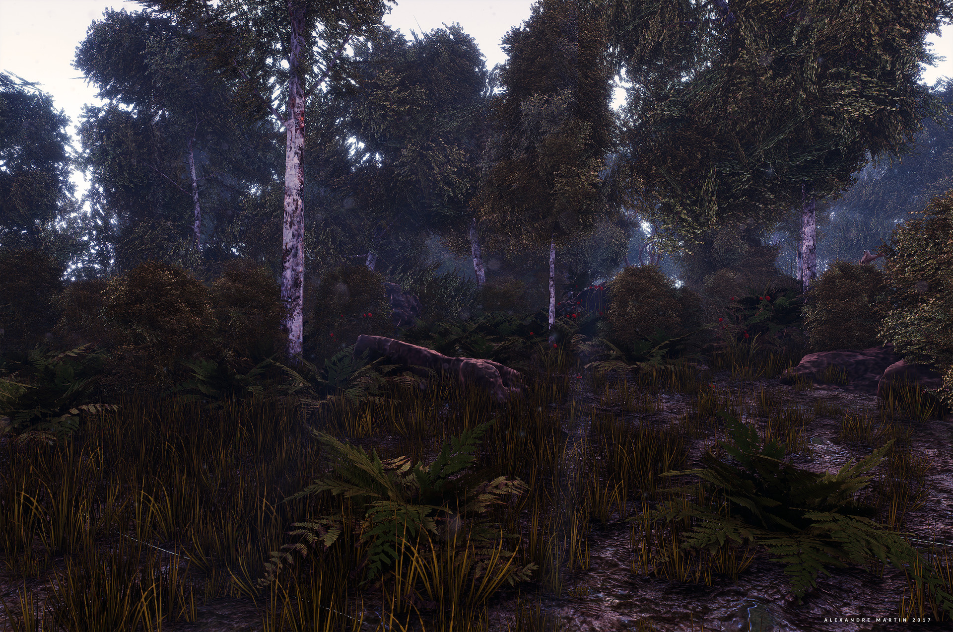 ArtStation - wip forest & mud