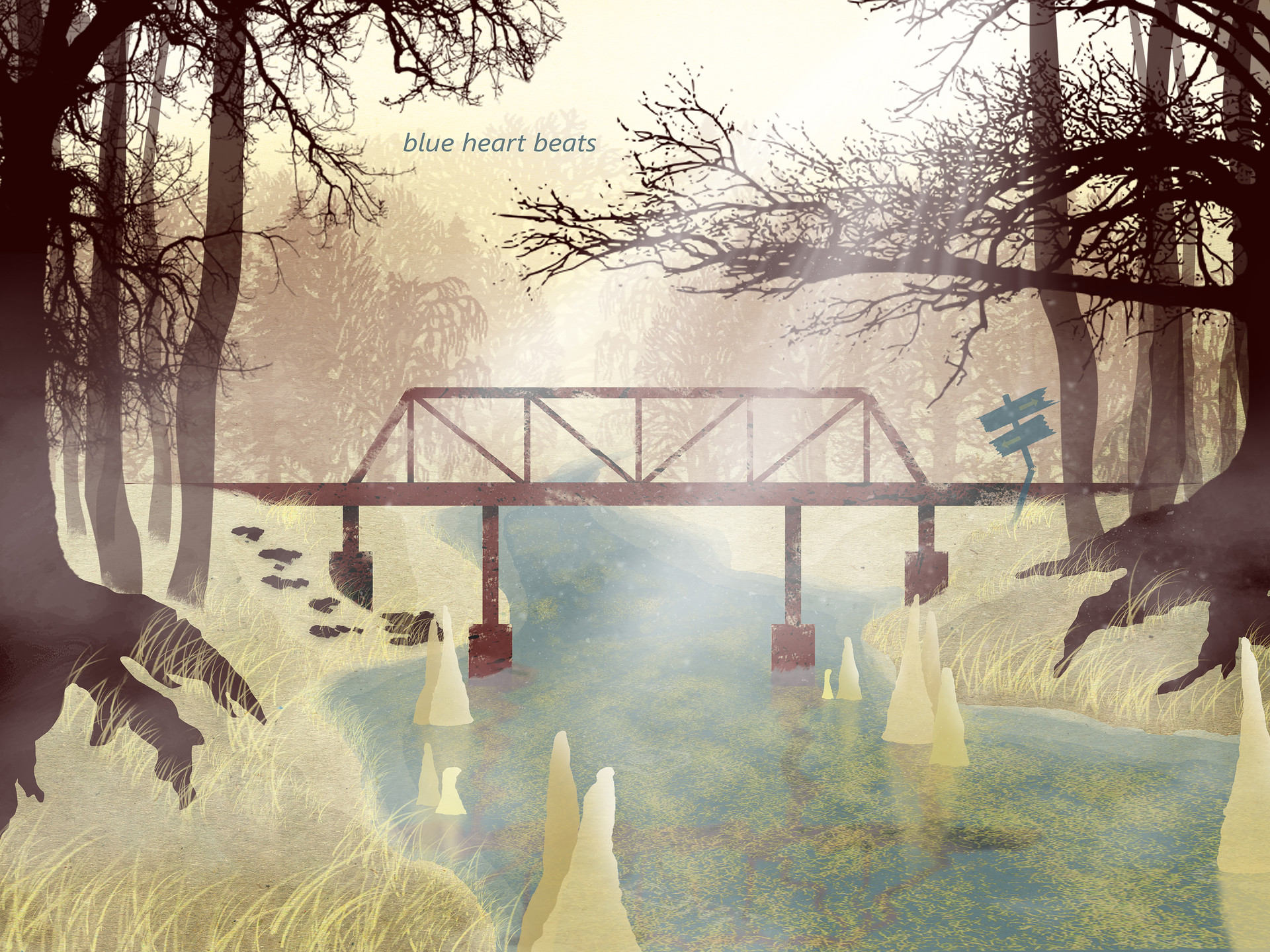 ArtStation - "blue heart beats" bridge concept art