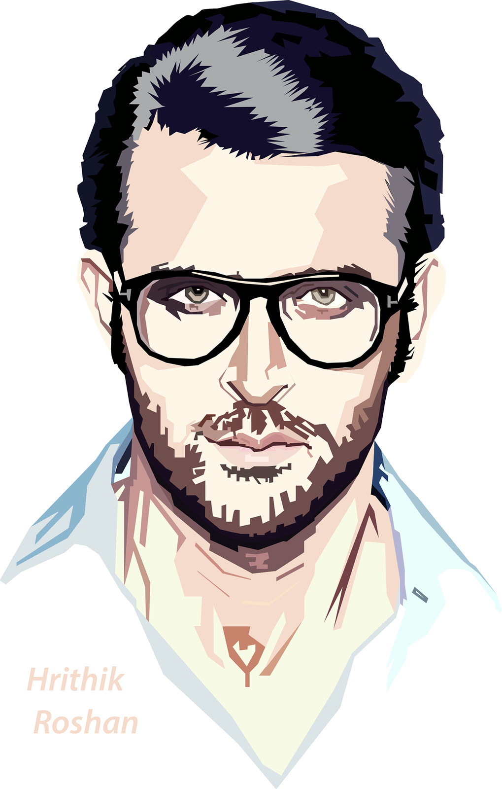 Sourav Aich - Hrithik Roshan pop art cartoon