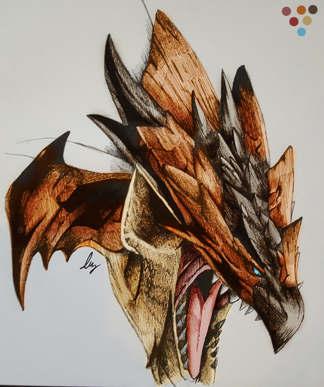 how to draw rathalos