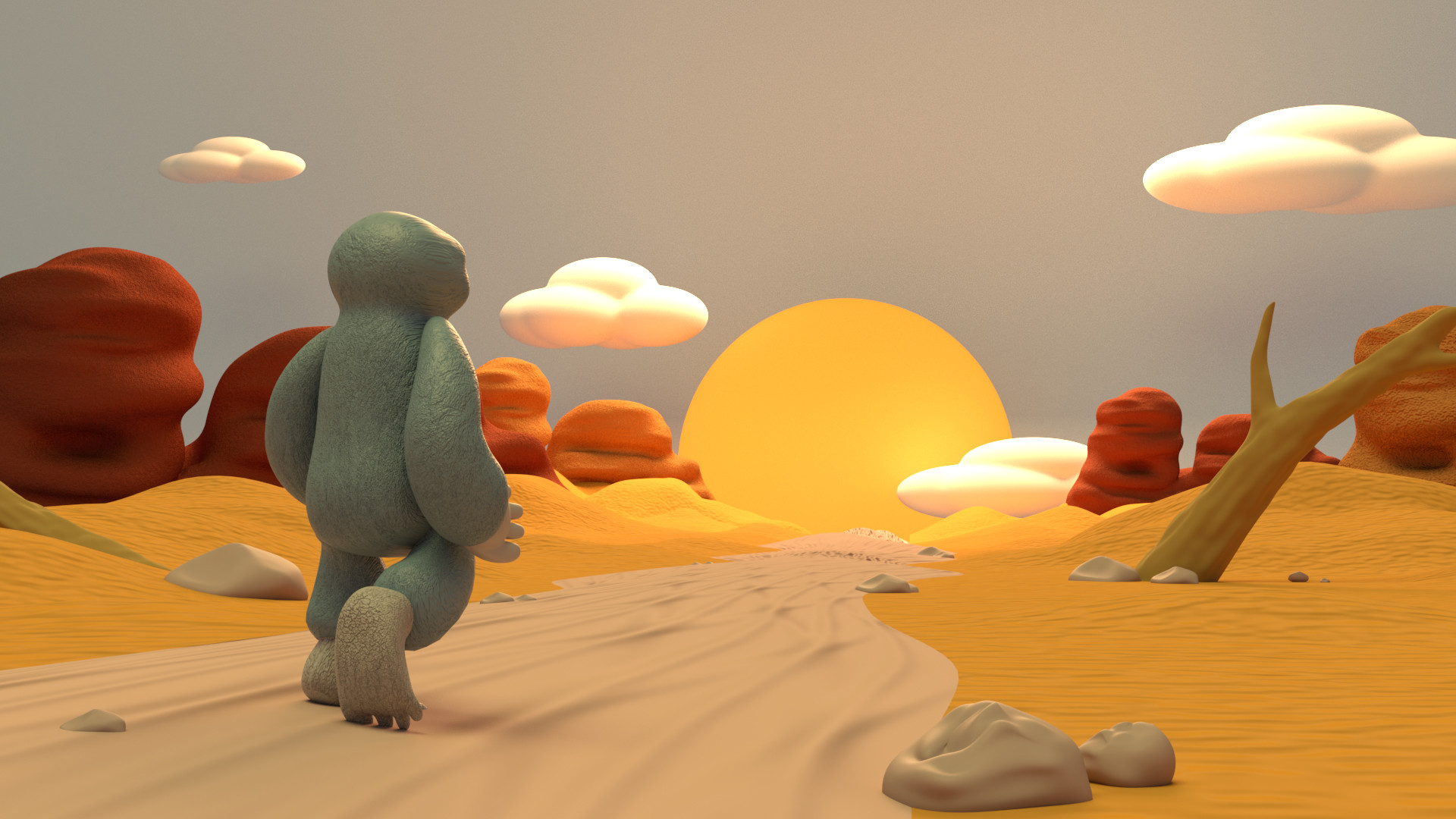 ArtStation - Kuafu chase Sun