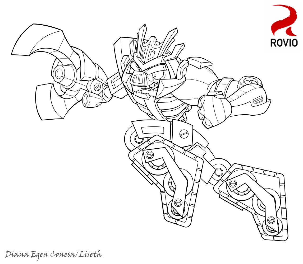 coloring pages angry birds transformers
