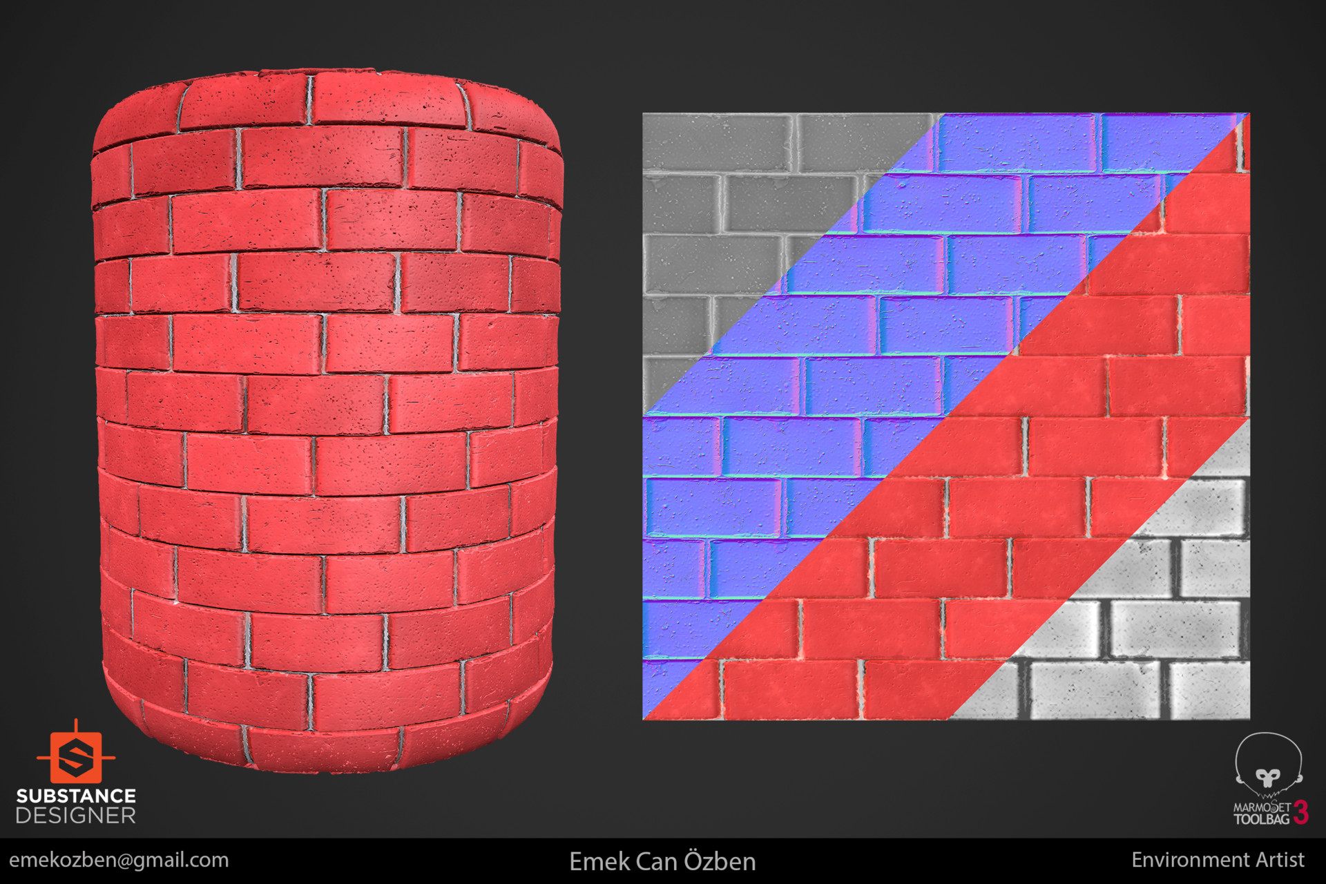Emek Ozben - Stylized Brick Wall Textures