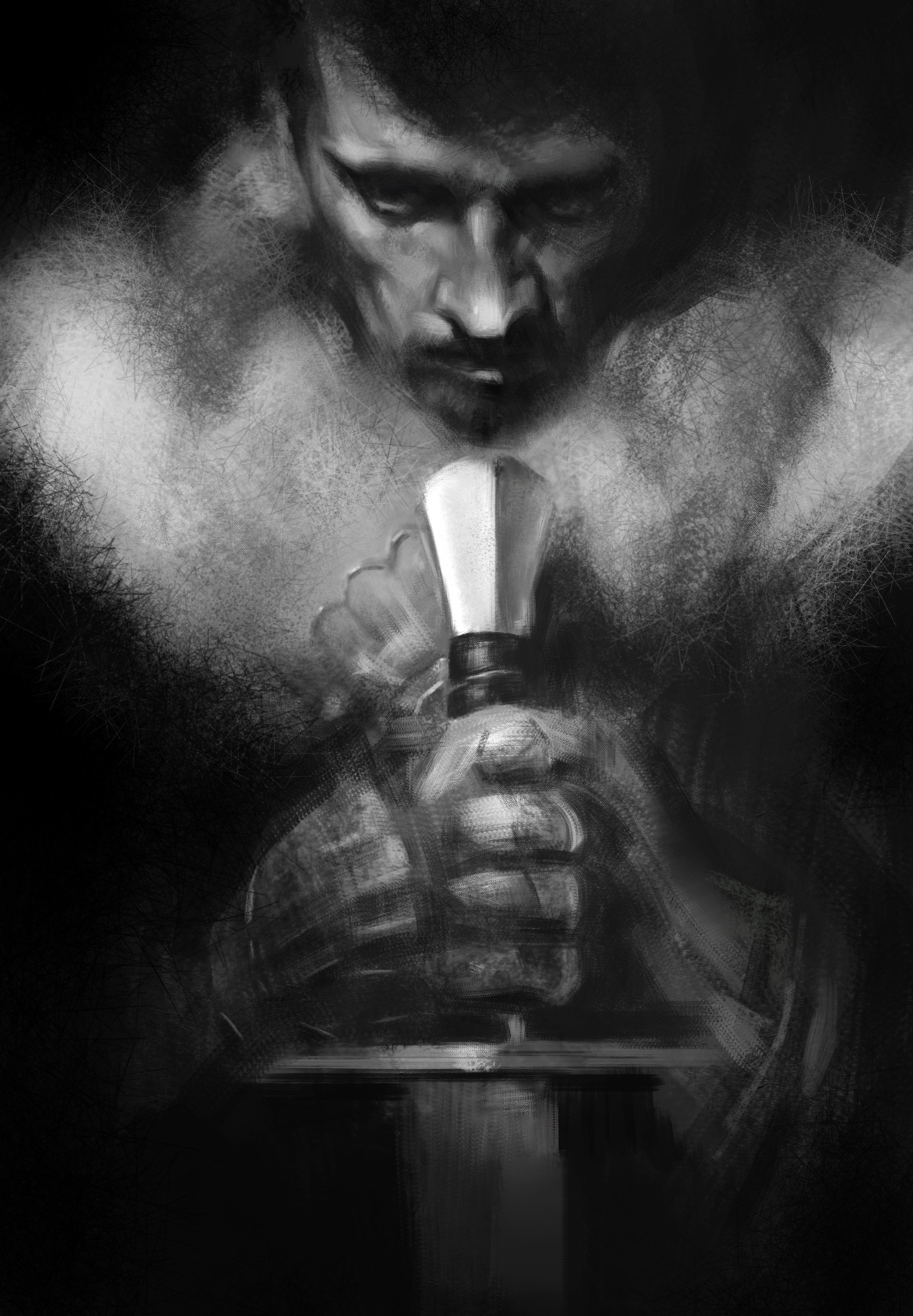 ArtStation - man with sword