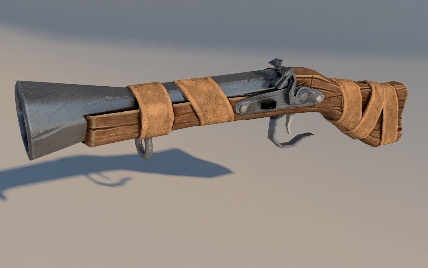 ArtStation - Trombon Game Low poly gun