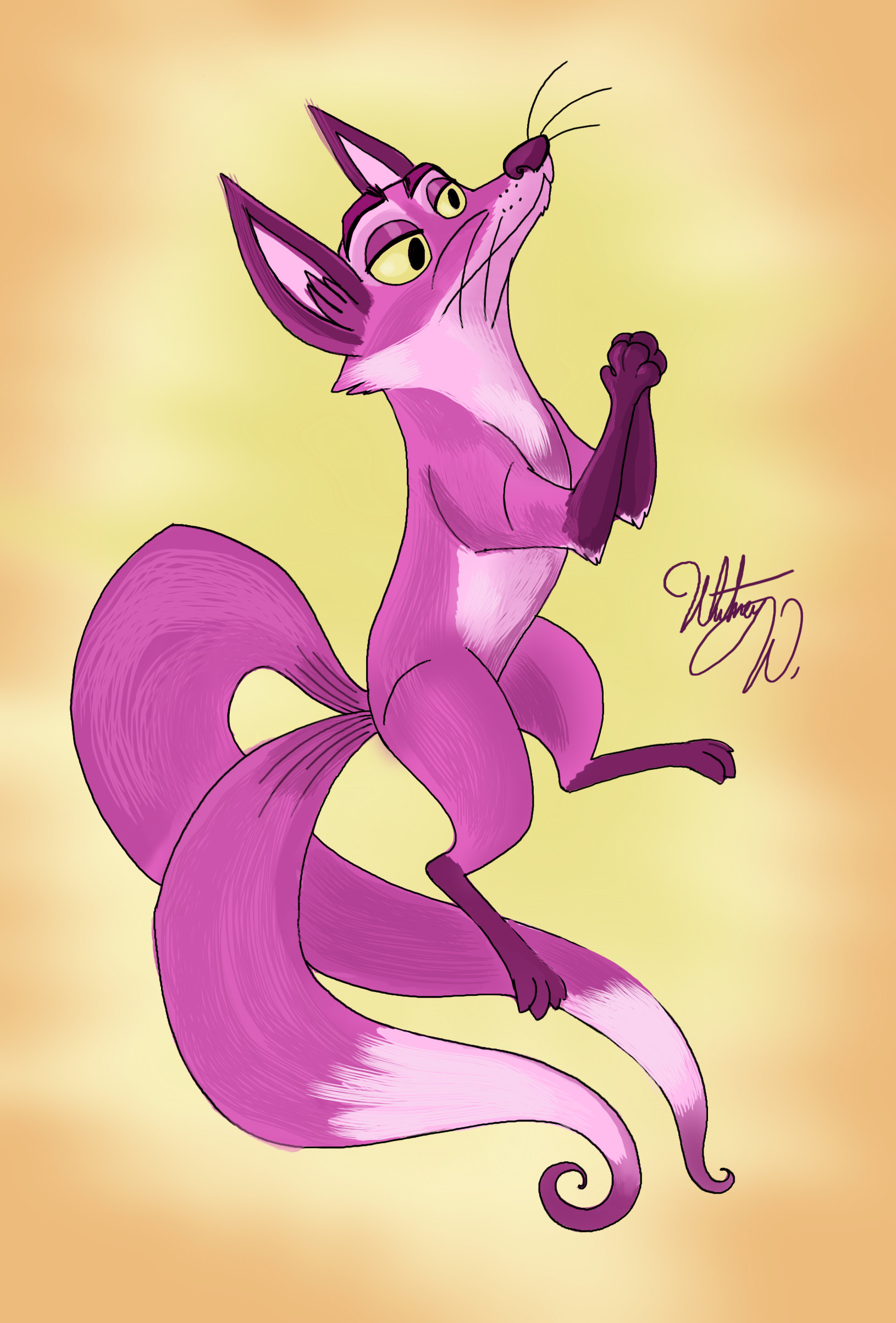 ArtStation - Pink Meditative Fox