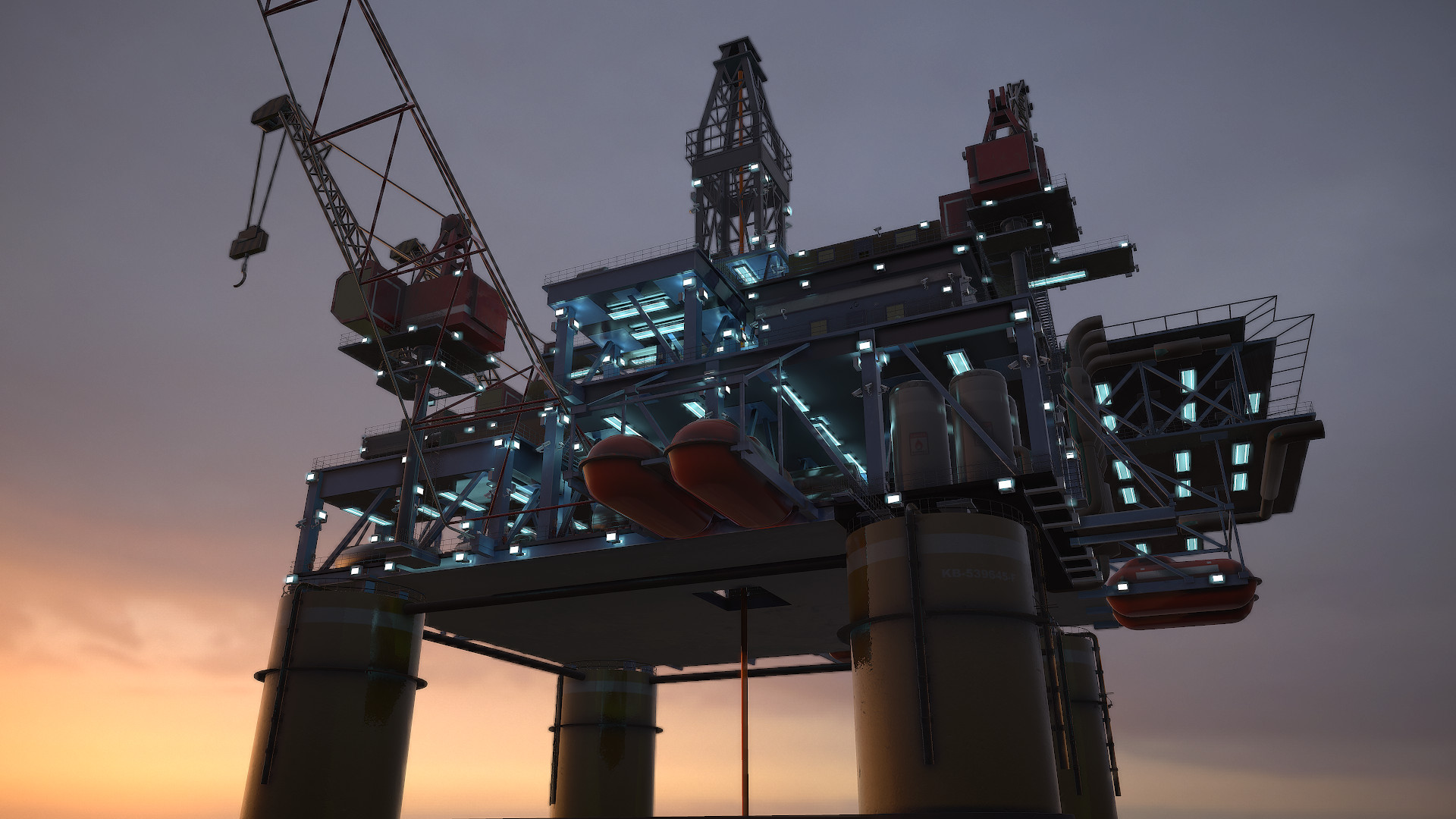 ArtStation - Oil Rig -WIP for Upcoming Unity Project