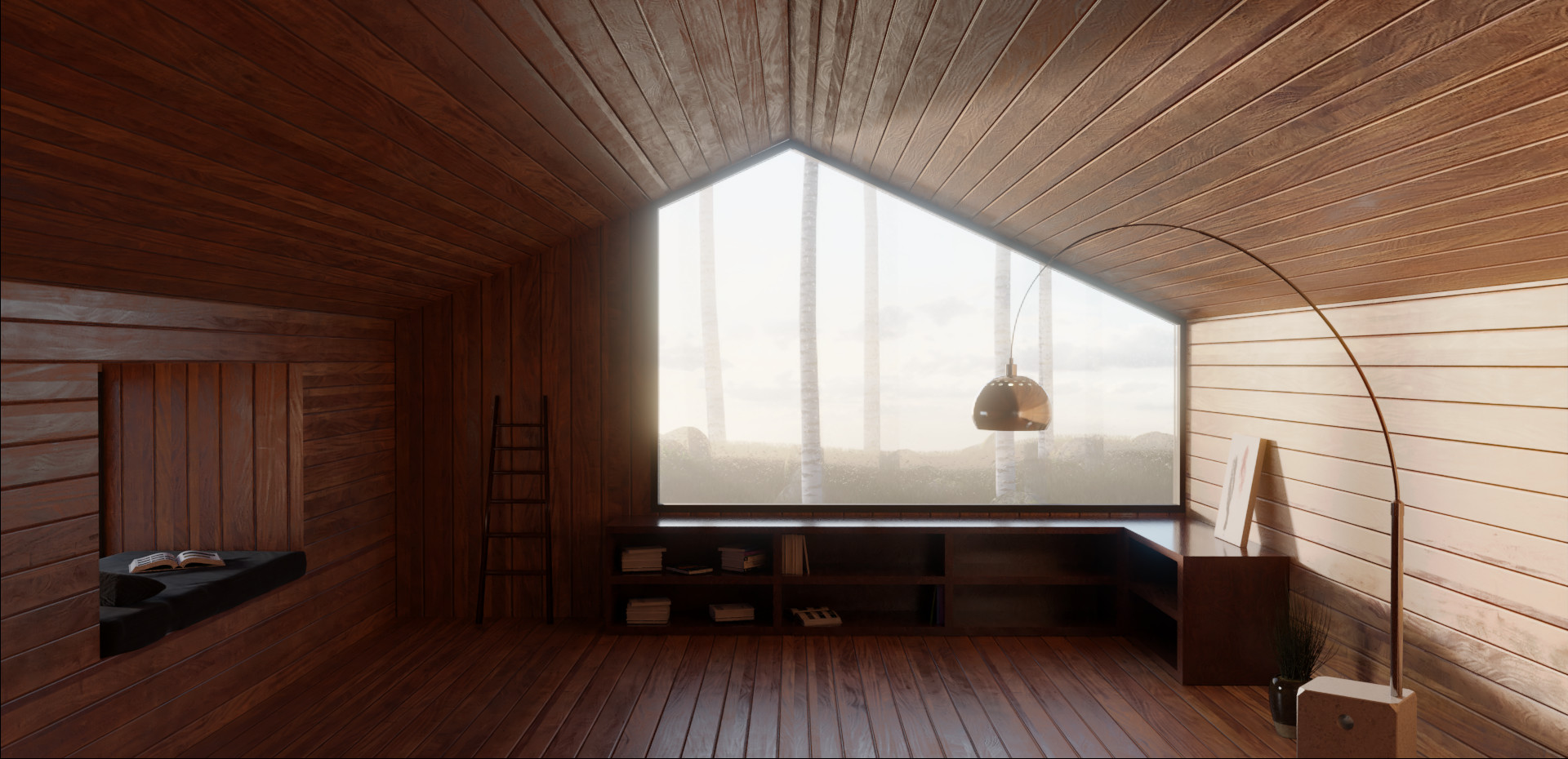 ArtStation - Modern Wooden Interior Design