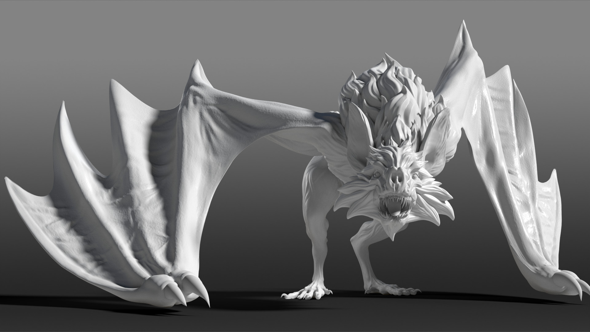 ArtStation - stylize giant dragon looking bat