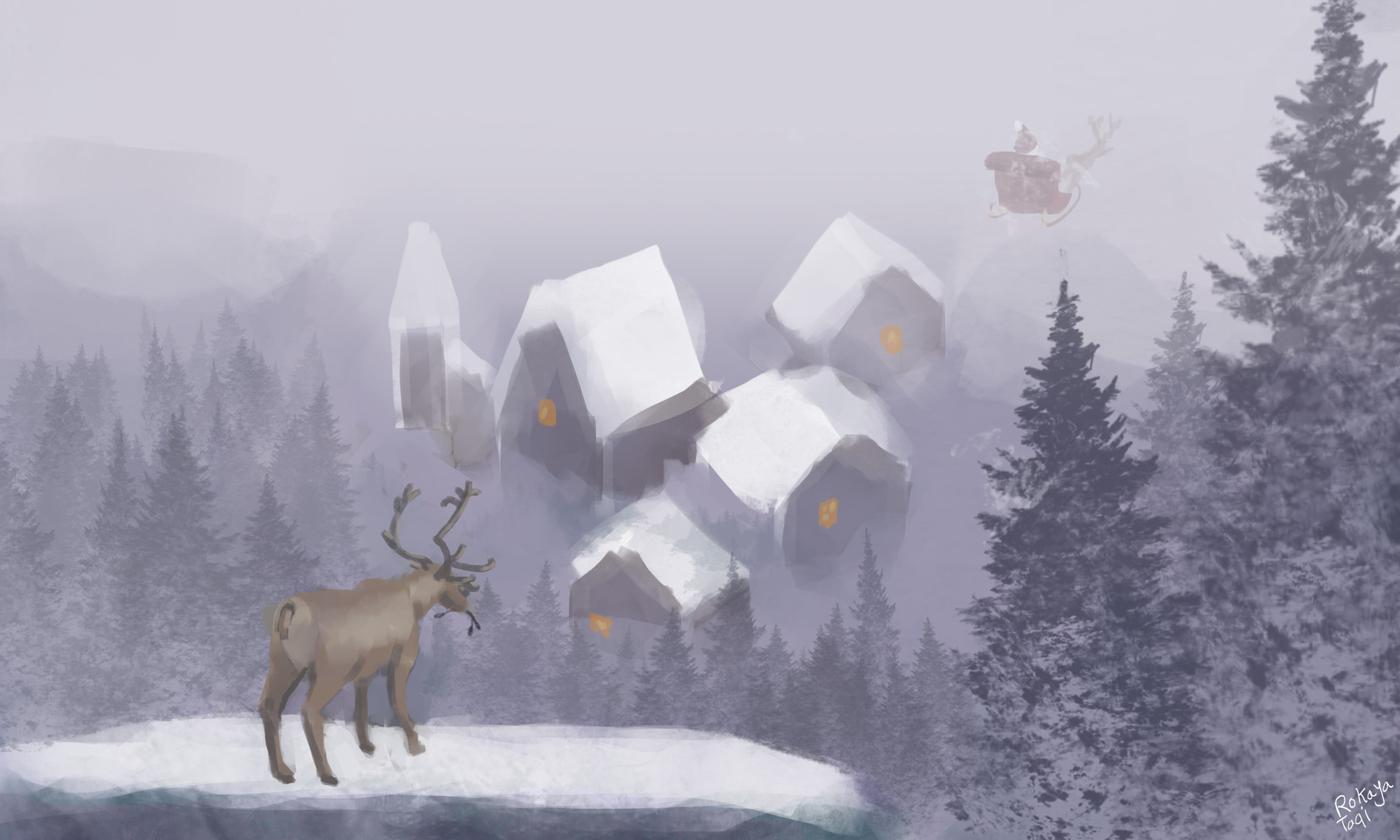 ArtStation - Santa's missing reindeer