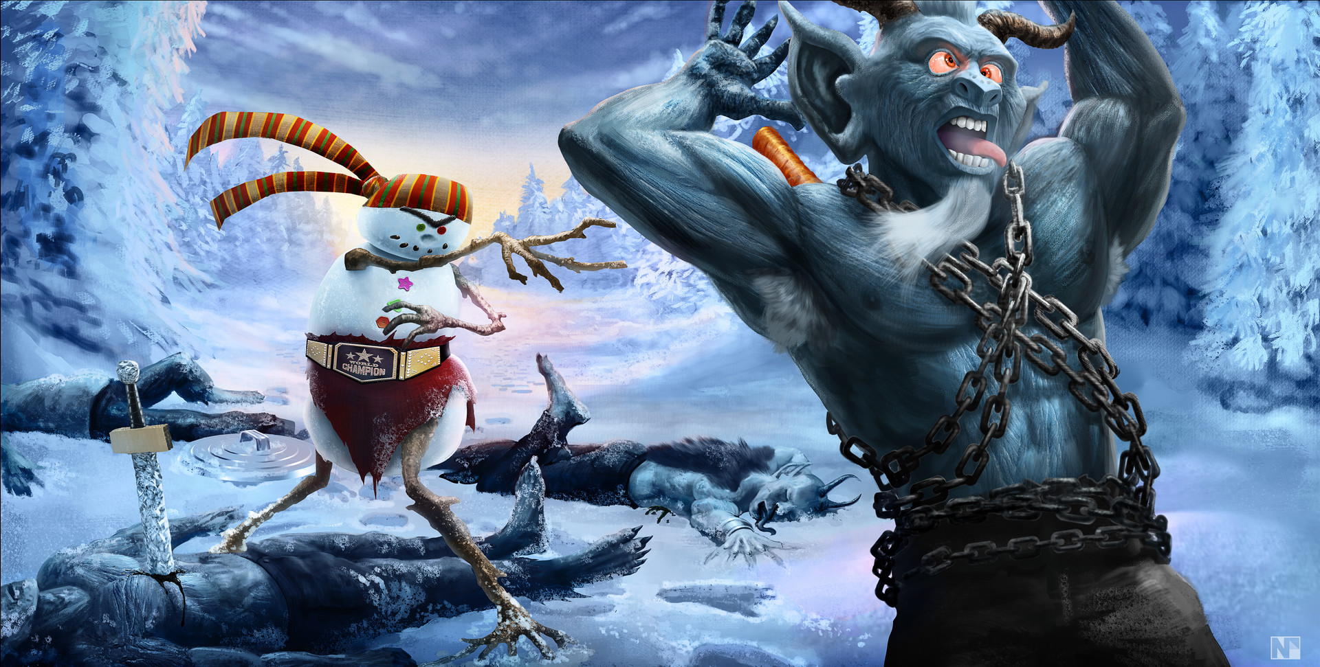 ArtStation - Snowman The Barbarian