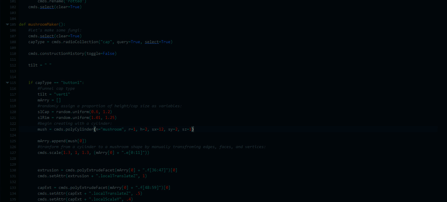 Claiborne Art - Procedural Mushroom Generator