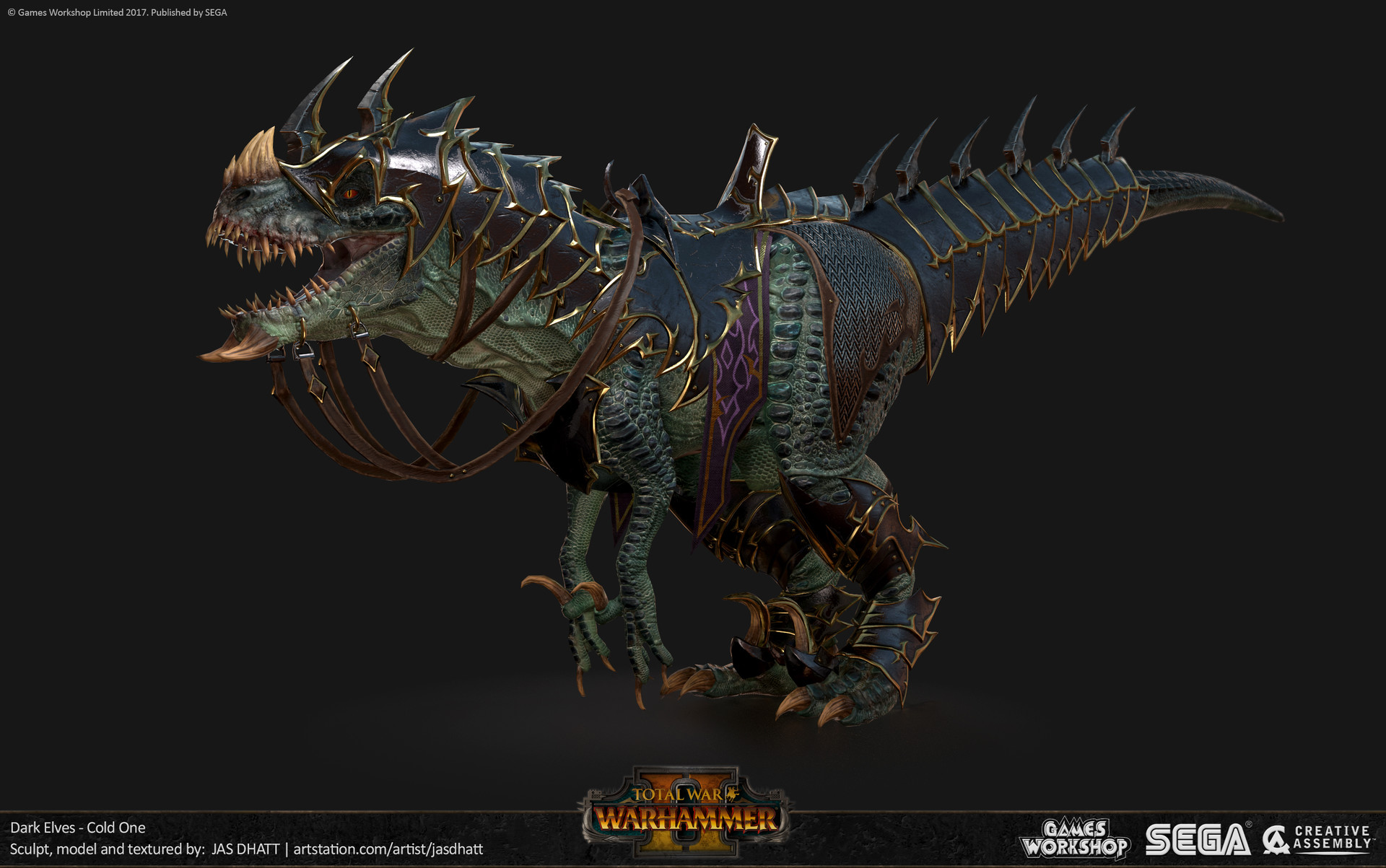 Lizardmen - Cold One by Jas Dhatt of Creative Assembly : ImaginaryBeasts