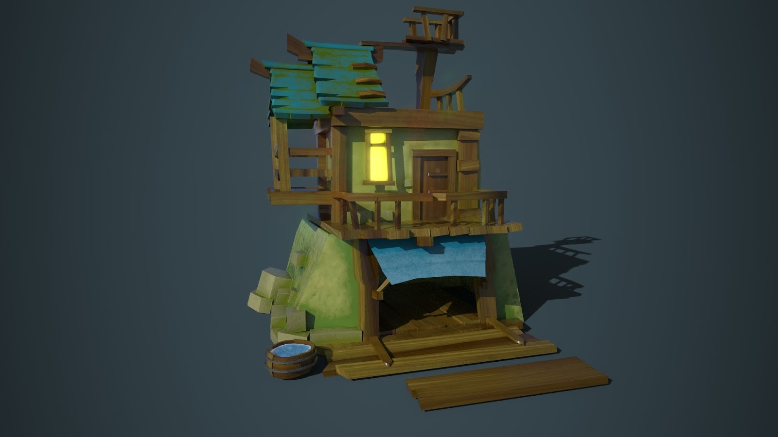 ArtStation - One of the 3d building from albion online, airborn studios