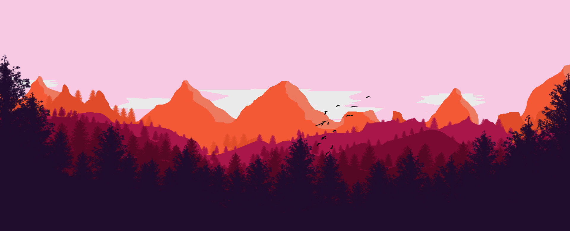 ArtStation - Flat 2d Landscape