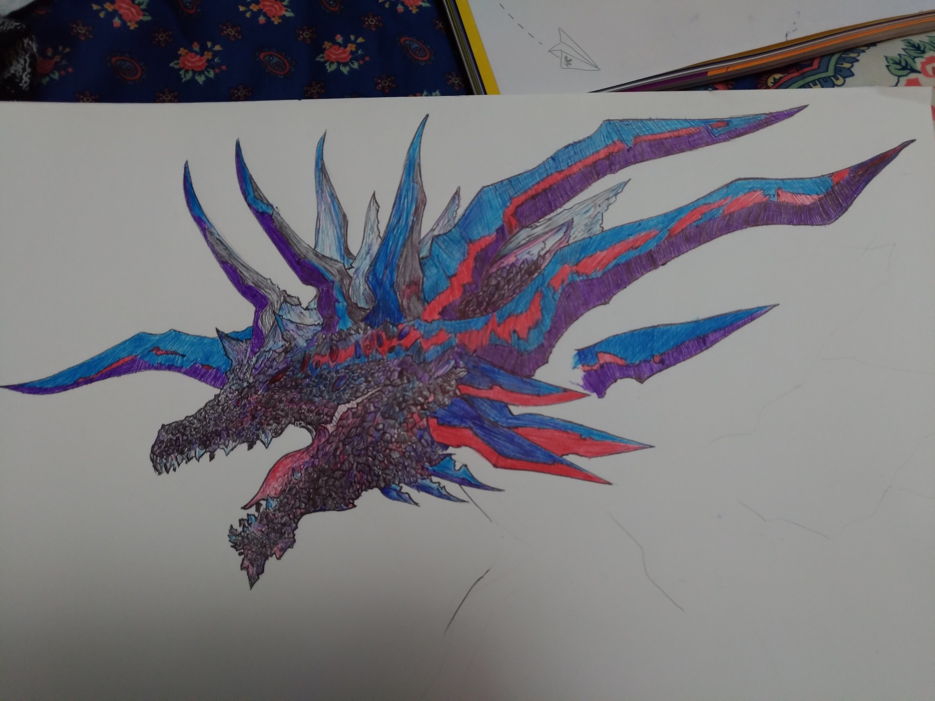 ArtStation - Ballpoint pen Dragon 1