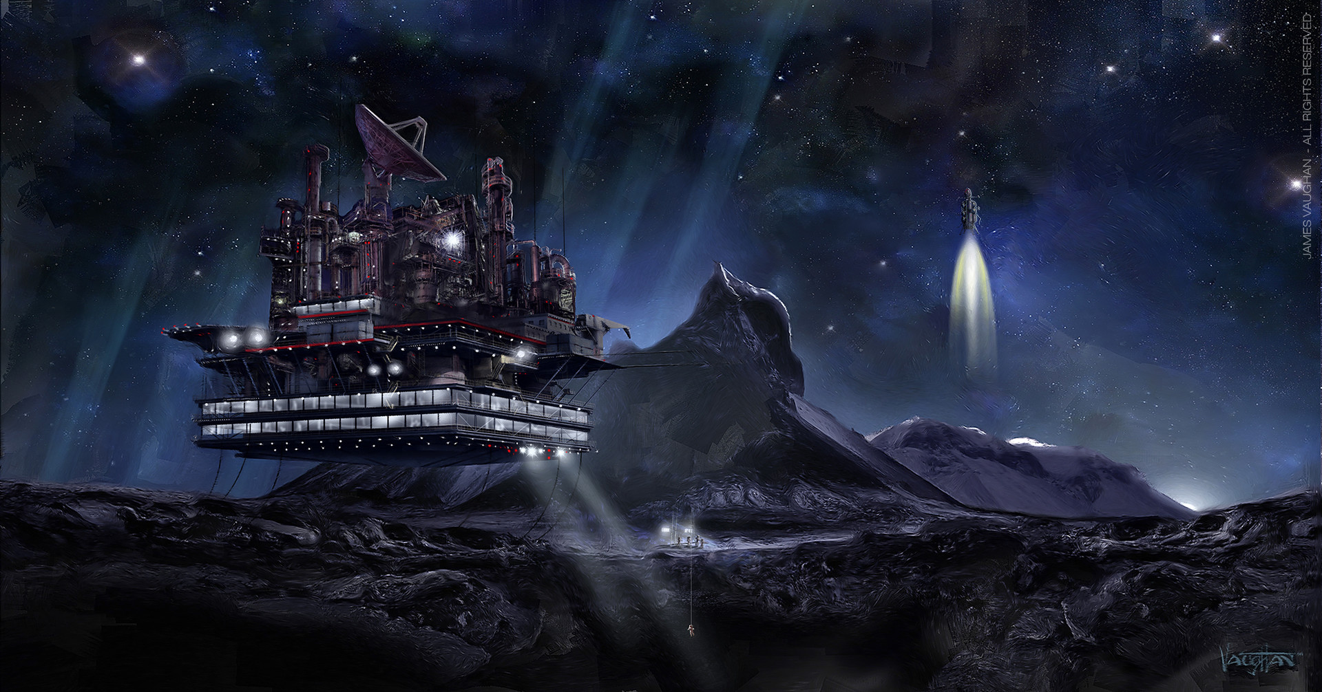 asteroid mining base