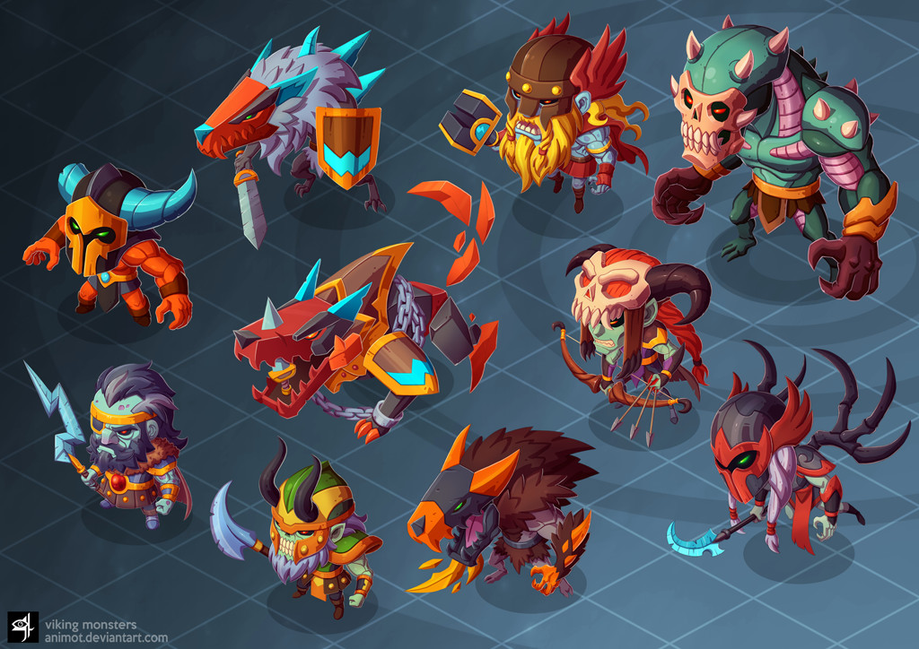 ArtStation - viking monsters
