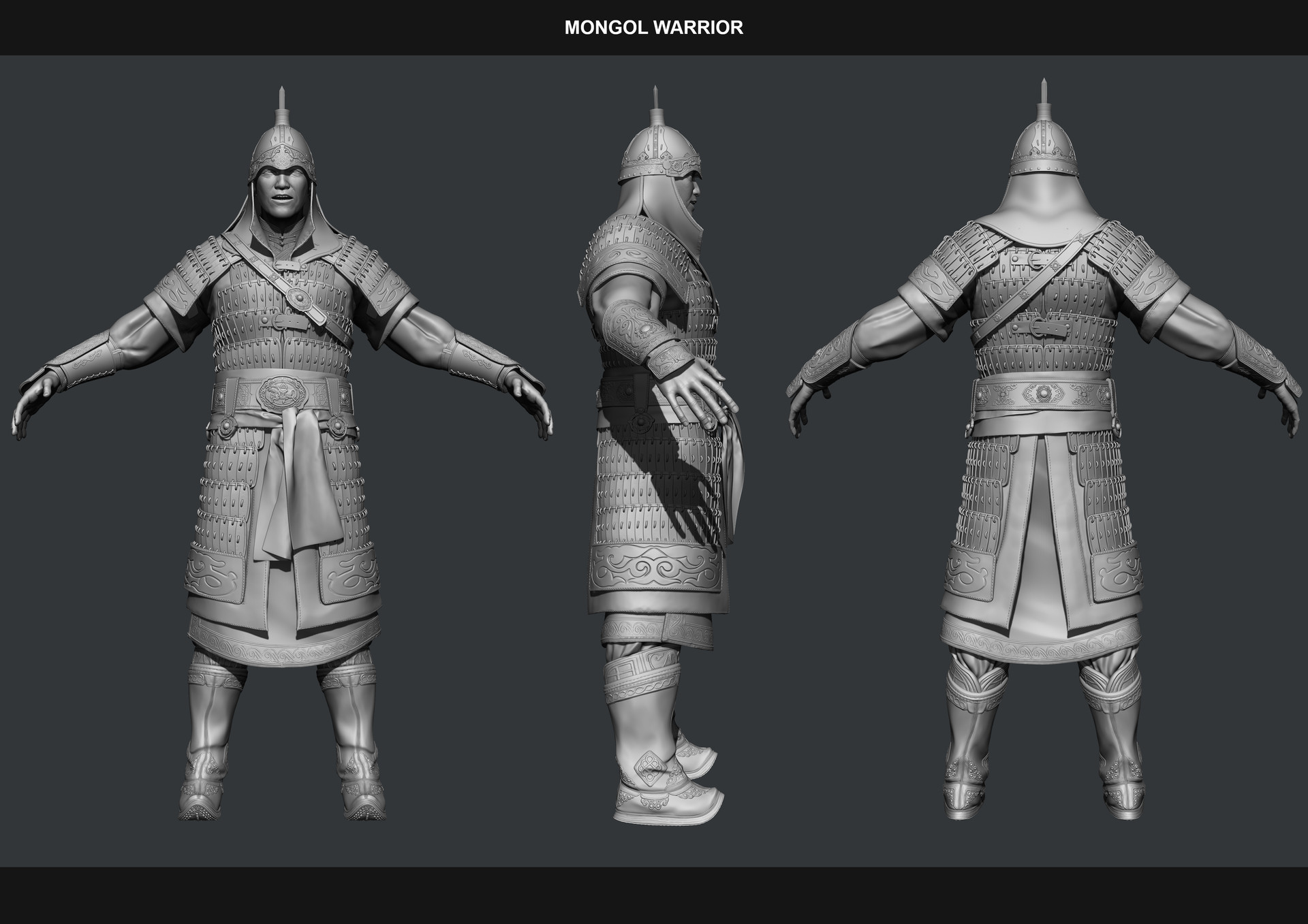 Mongolian Warrior Face