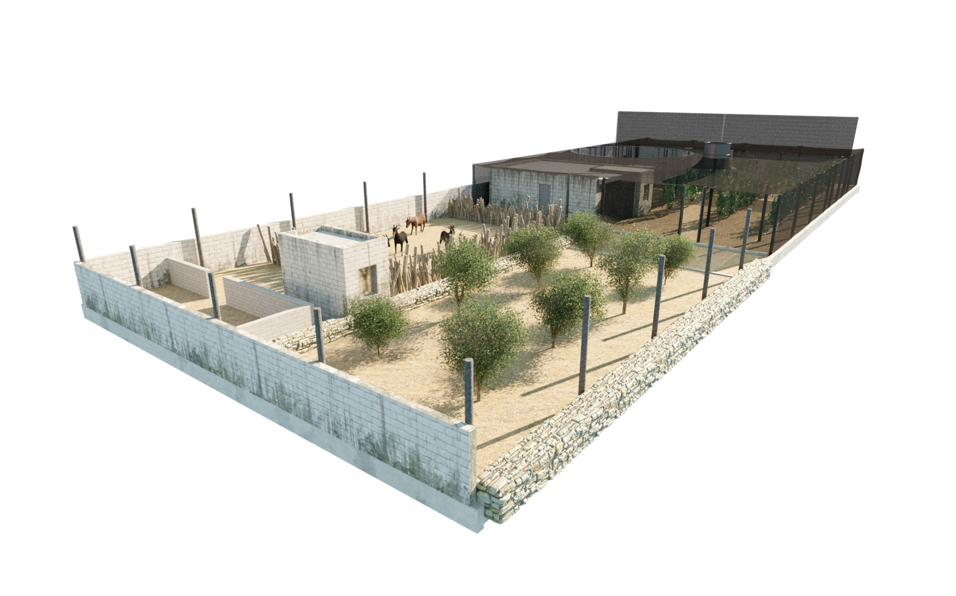 ArtStation - Fog-water harvesting system Garden House vis. 1