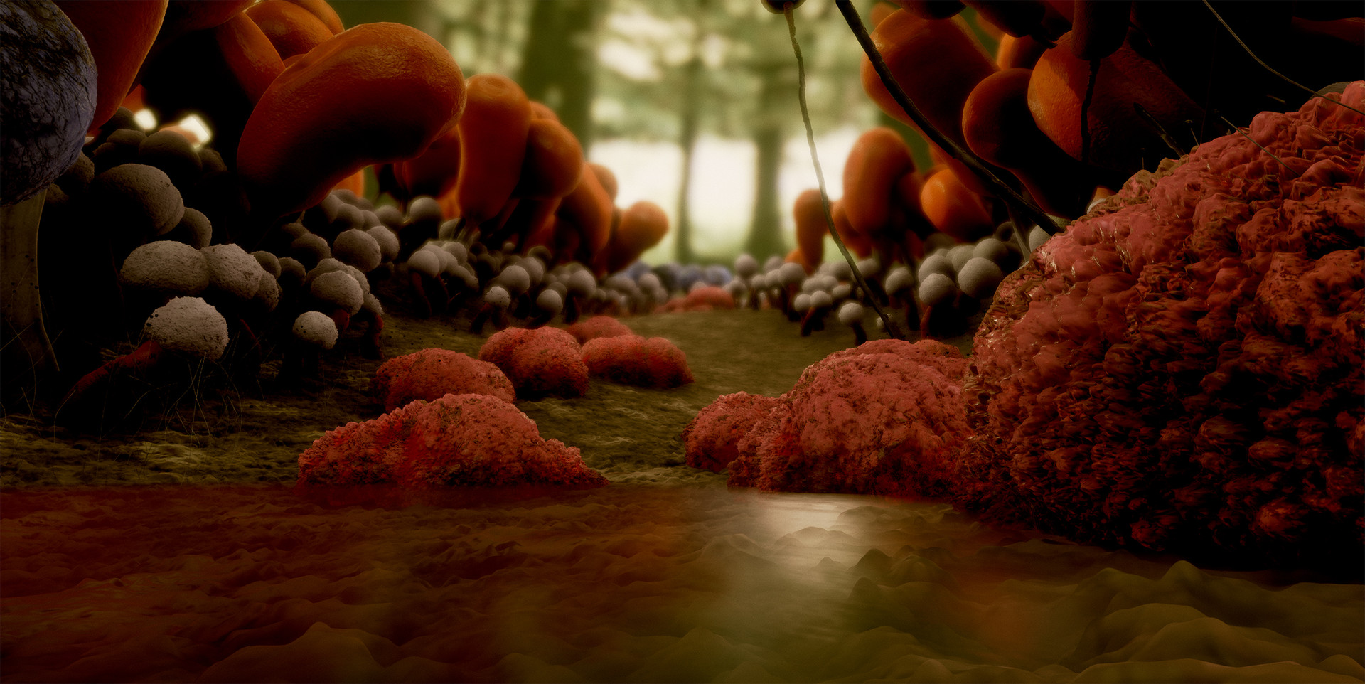 ArtStation - Slime Mould Inspired Environment