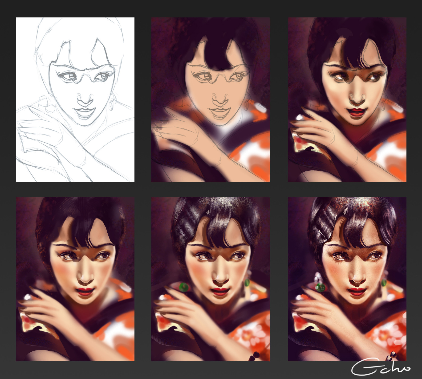 ArtStation - Practice_bingbing_process, Echo Li