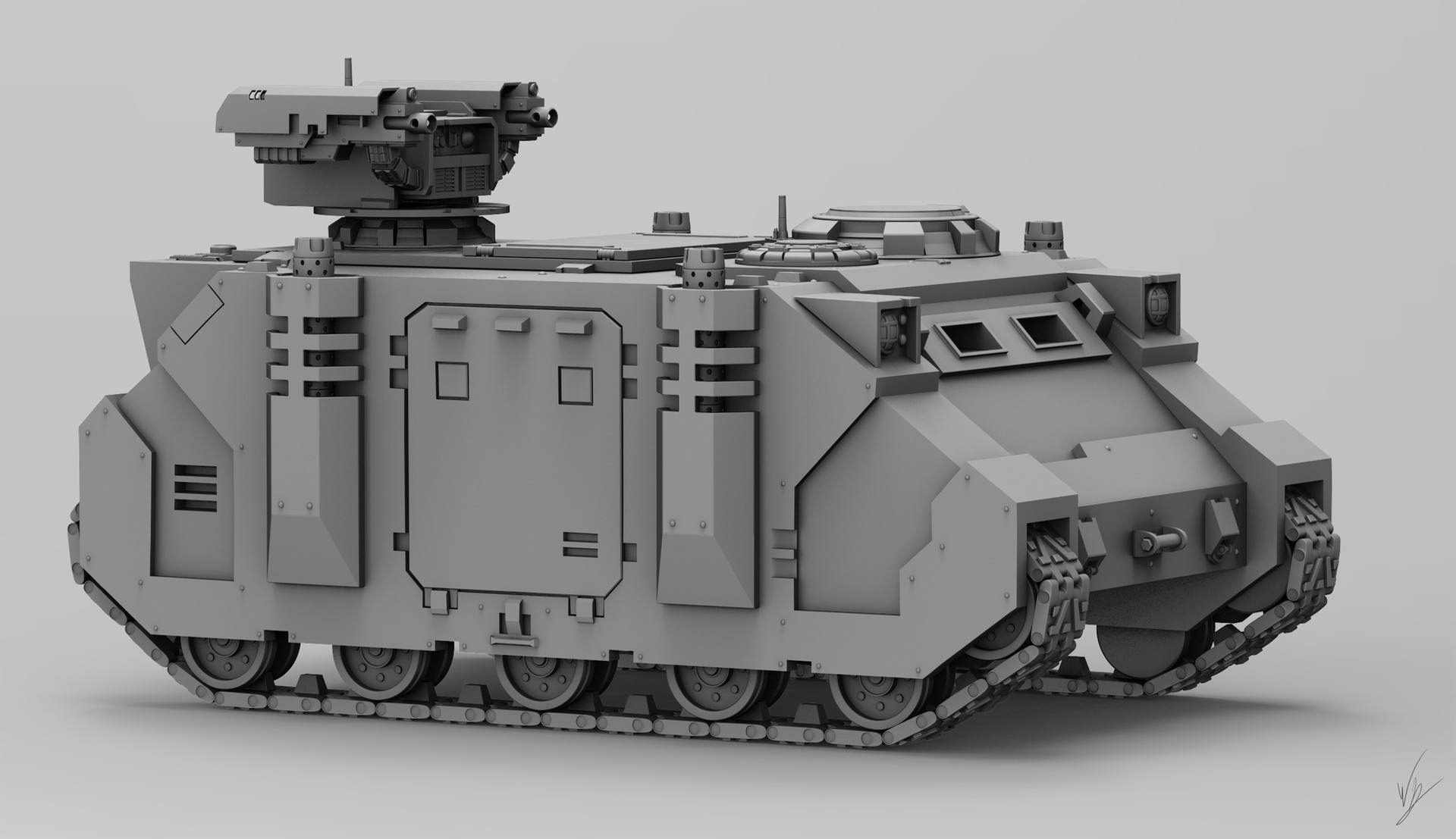 Dharto _art - WARHAMMER 40K SPACE MARINE RAZORBACK