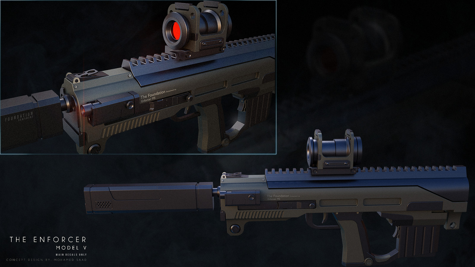 mohamed saad - The Enforcer Gun concept design