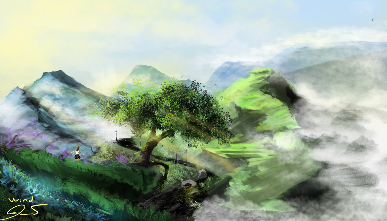 ArtStation - Sunshine and cloud (sketch)