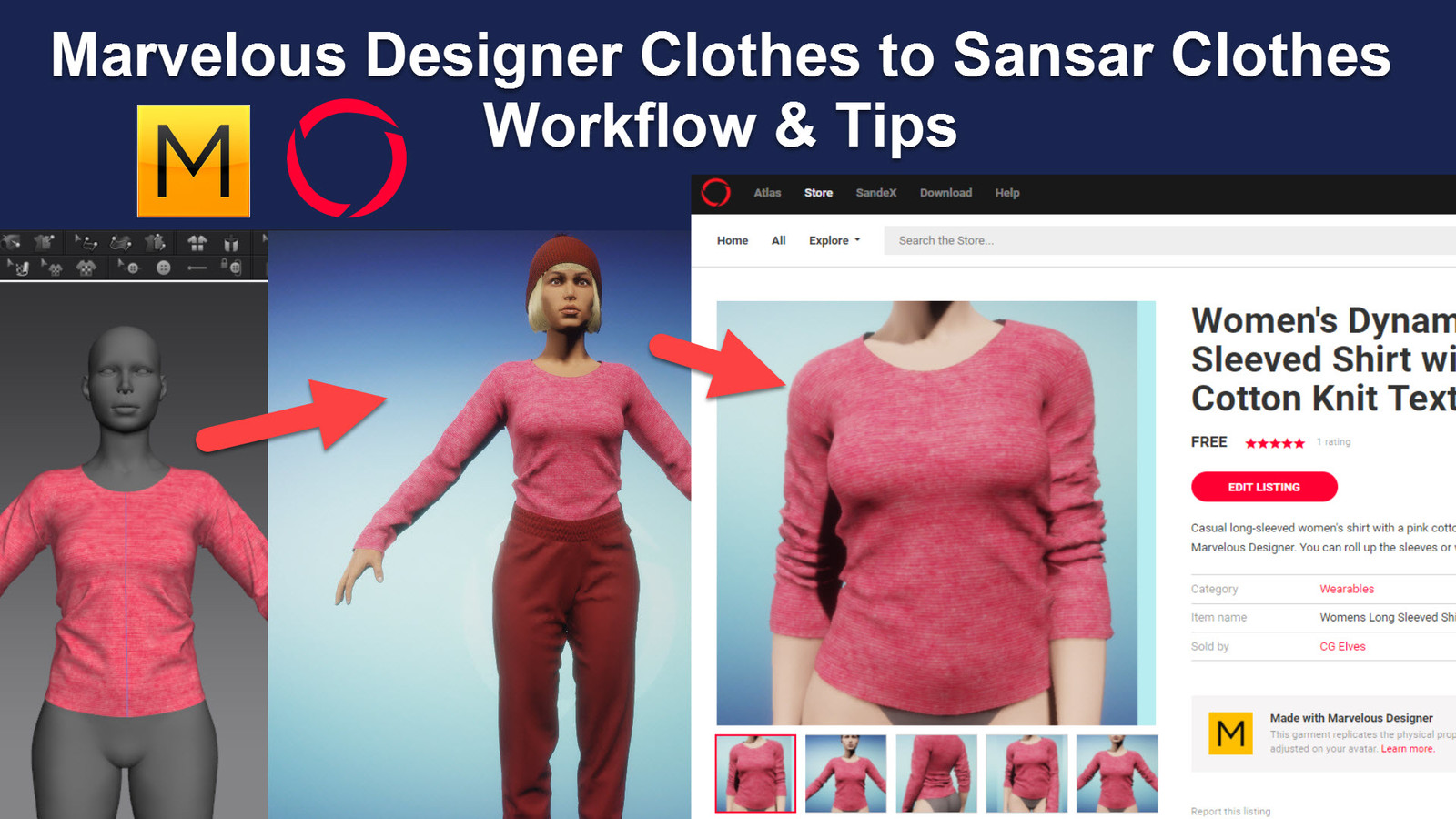 Camille Kleinman - Marvelous Designer 7 to Sansar Video Tutorials