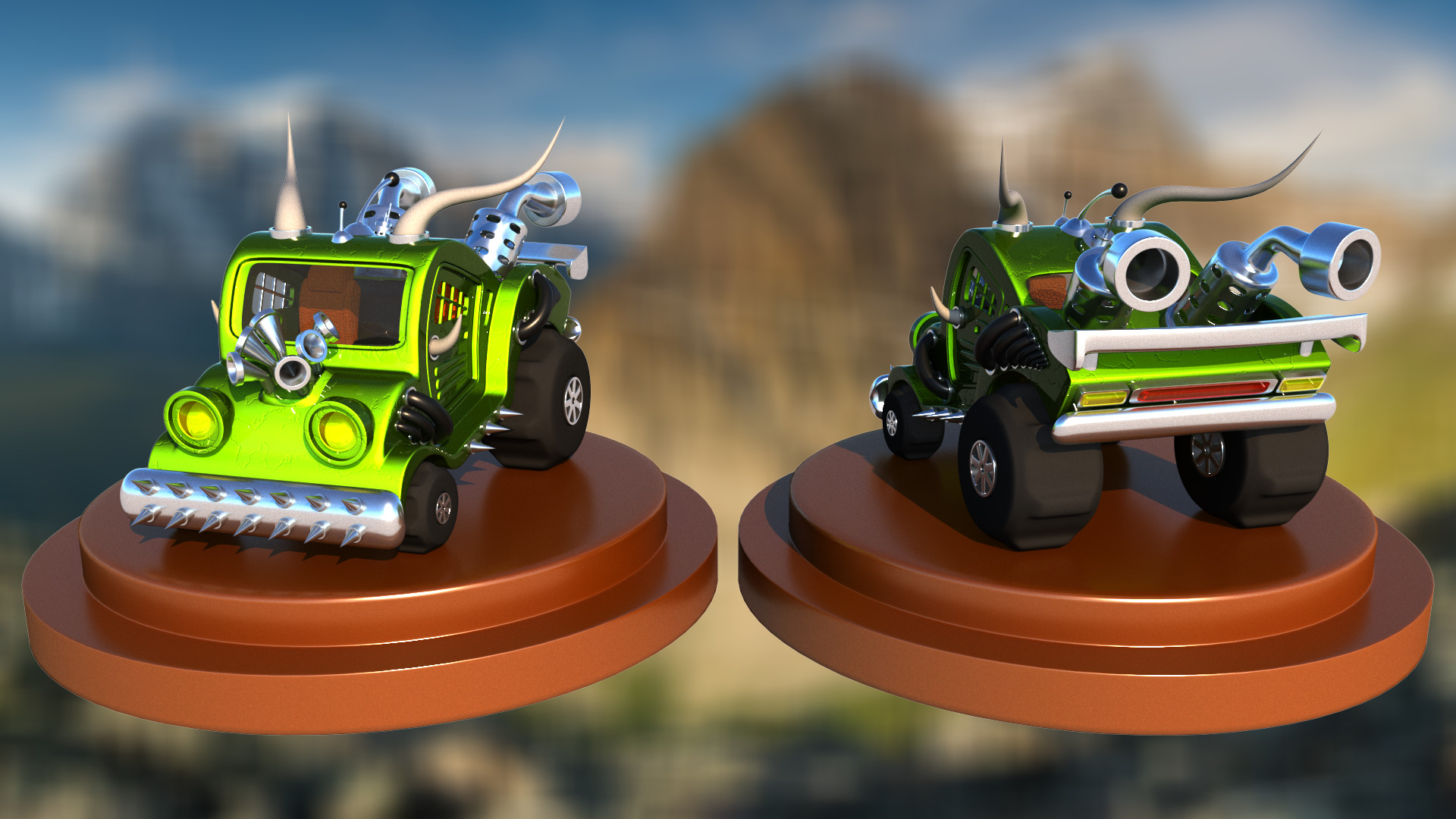 ArtStation - Cartoon Monster Car