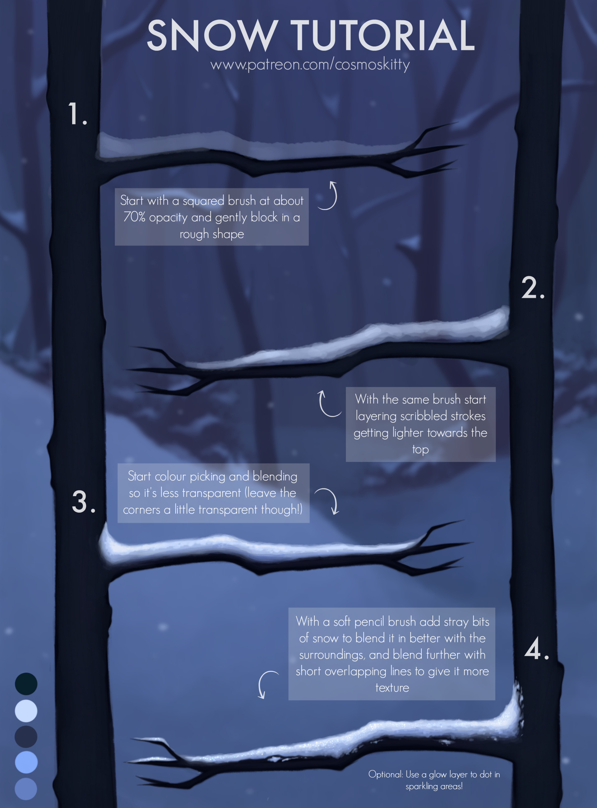 how to draw snow photoshop
