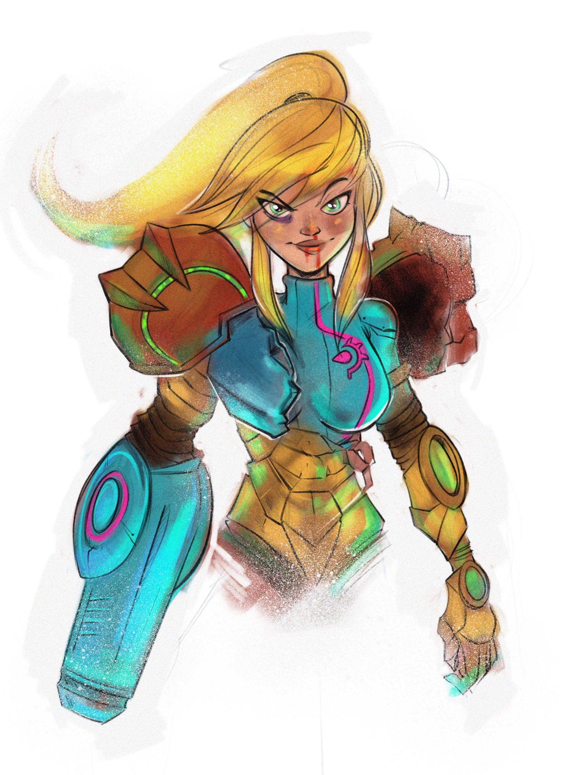 ArtStation - Battle Damage Samus