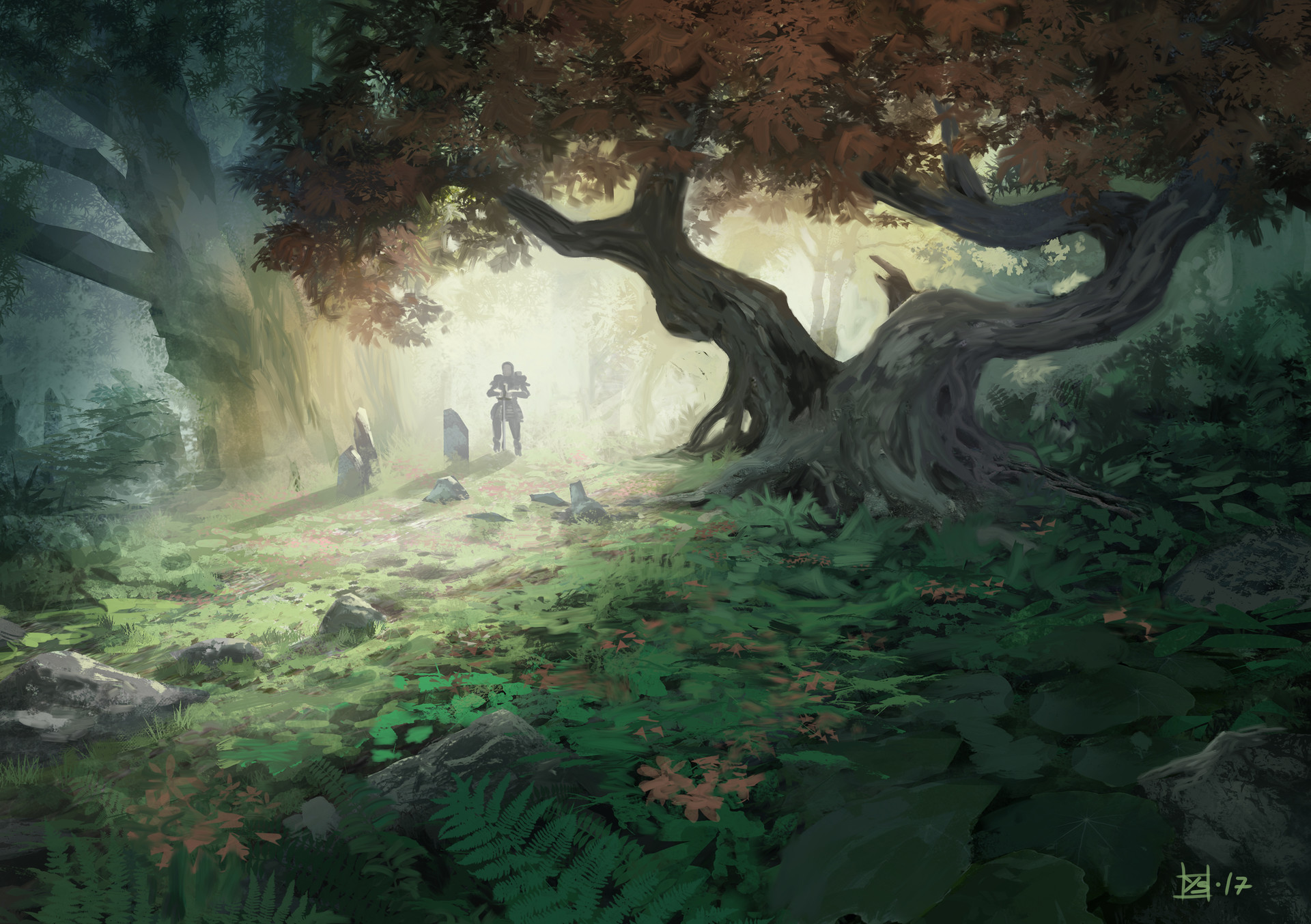 ArtStation - knight in the forest