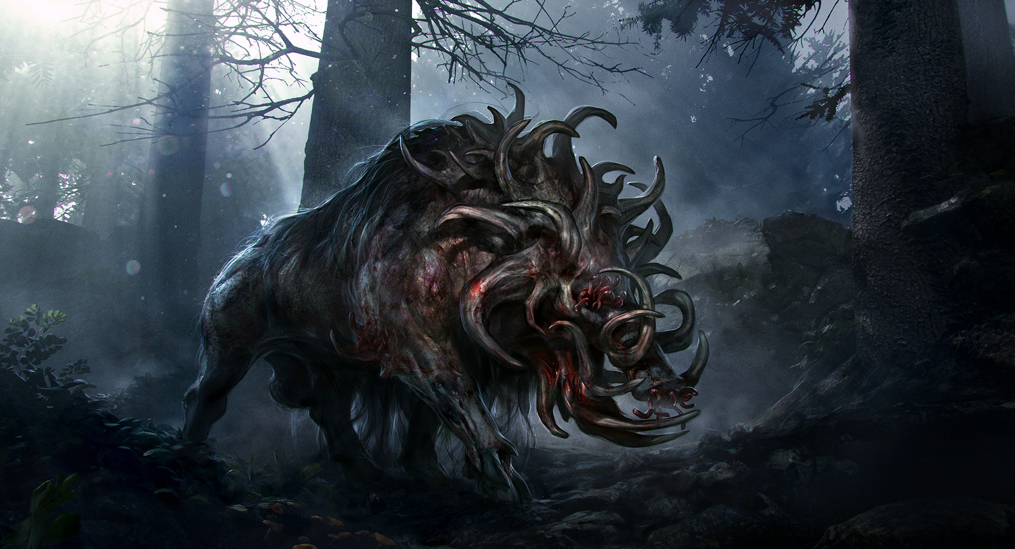 Hogzilla by Johannes Mücke : r/ImaginaryMonsters