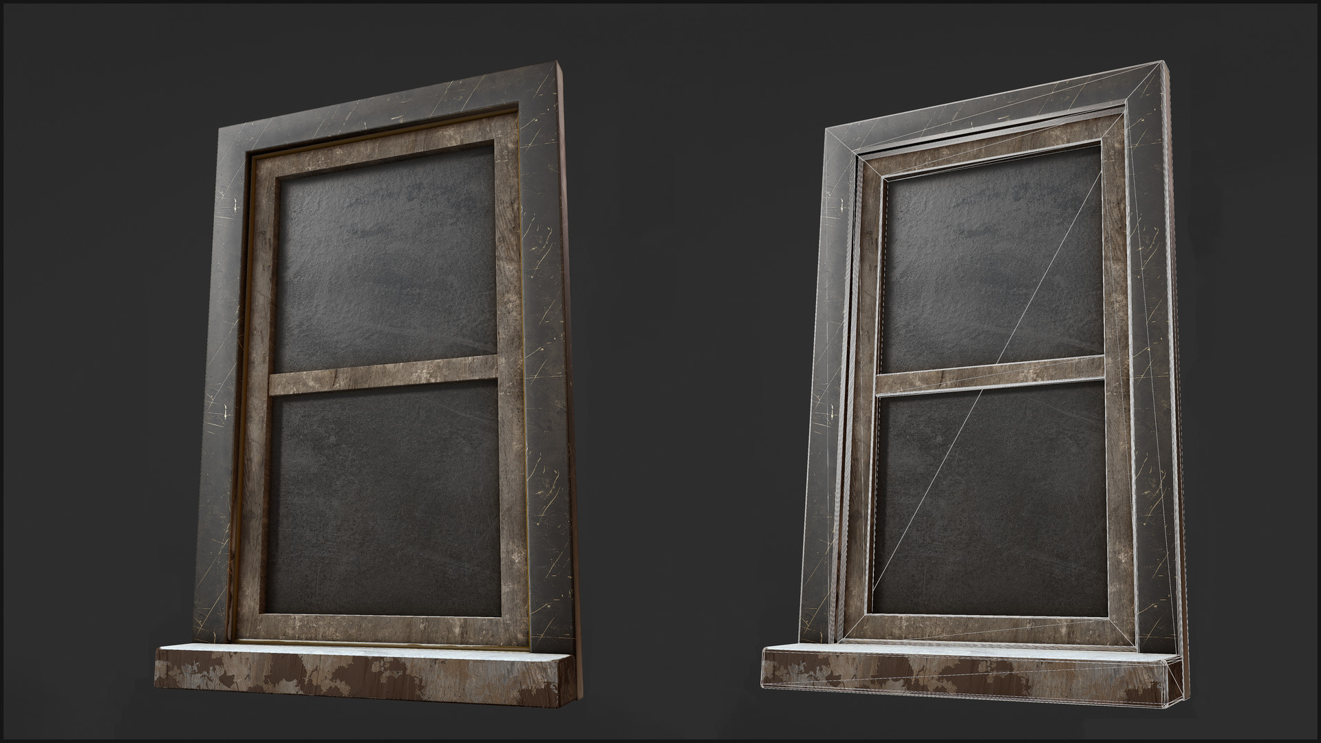 ArtStation - Snowy Window Prop