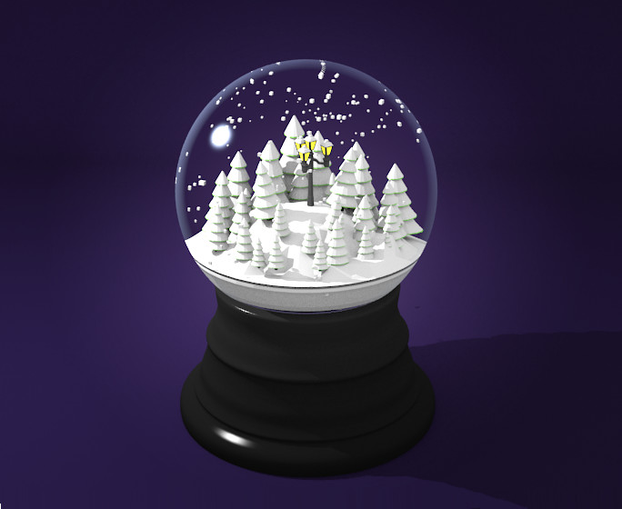 ArtStation - Glass Snow Globe