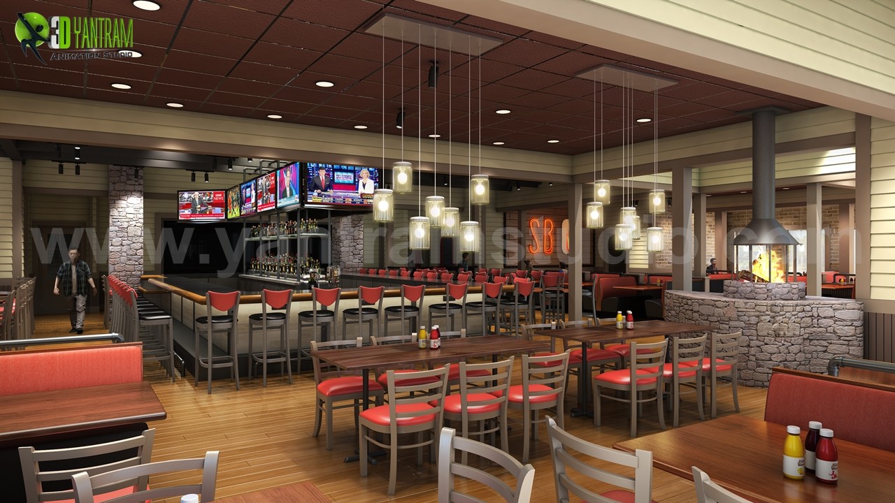 Yantram Architectural Design Studio - Smokey Bones Stylish Restaurant ...