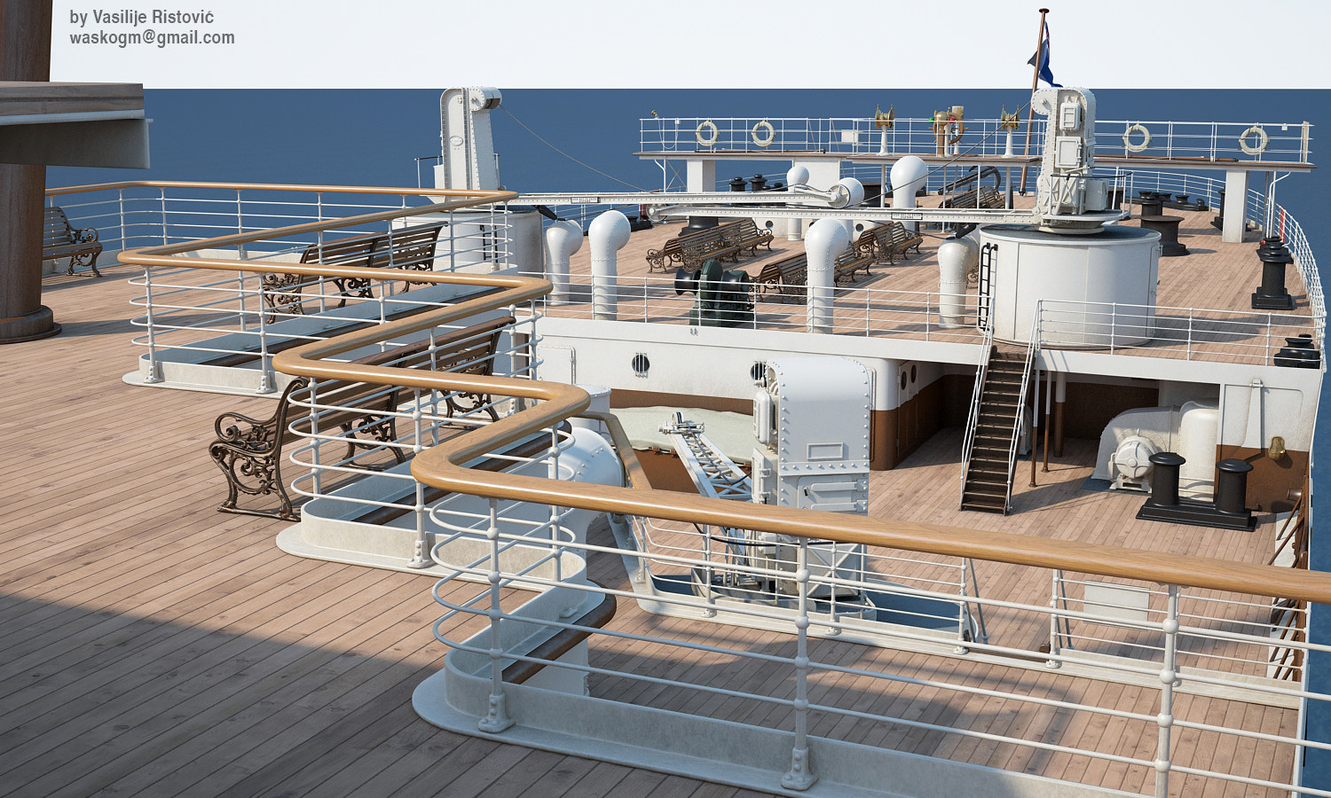 Vasilije Ristovic - RMS Titanic 3D model - WIP